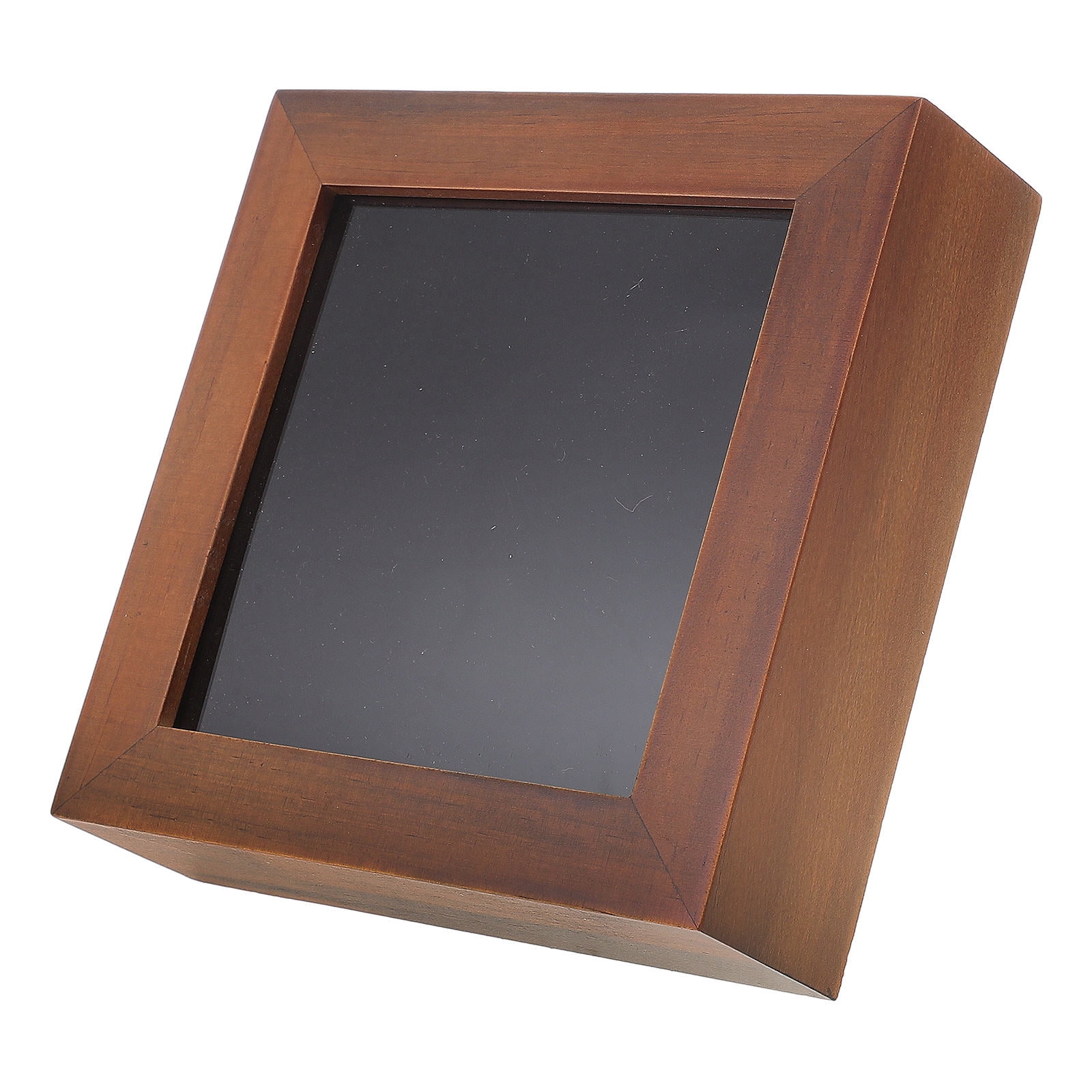 HEANUJJ 1Pcs Figure Display Case 14.5x14.5x4.4in Wooden Frame Coffee ...