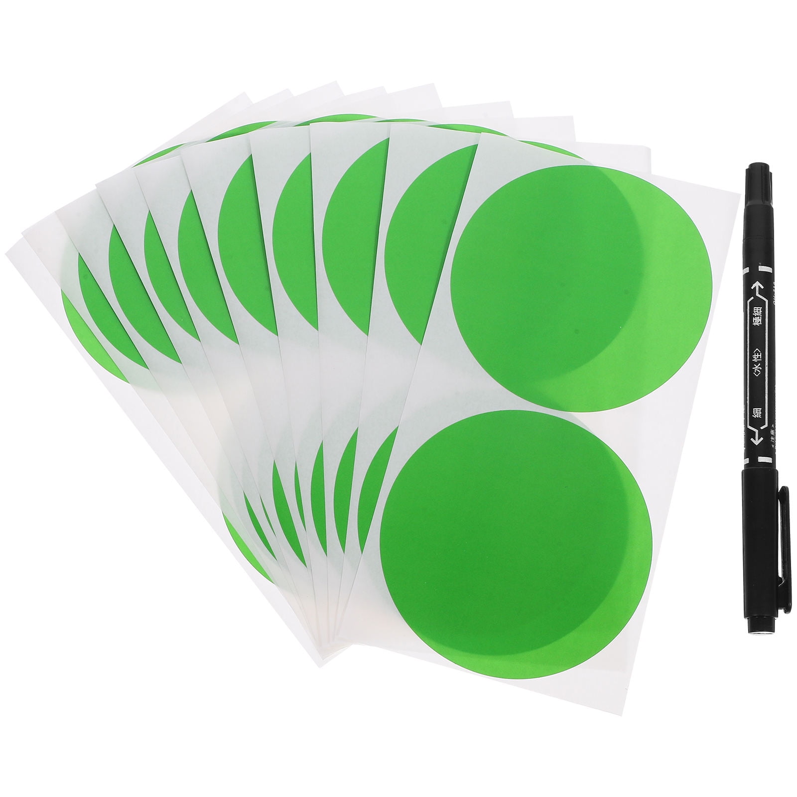 HEANUJJ 1Set Green Round Labels Adhesive Dot Stickers for Sealing ...
