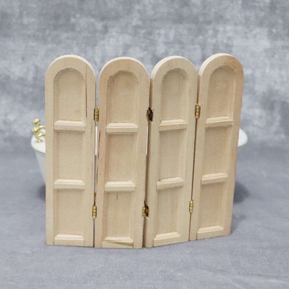 HEANUJJ 1Set Mini Folding Screen Toy Light Brown Color for Home Decor ...