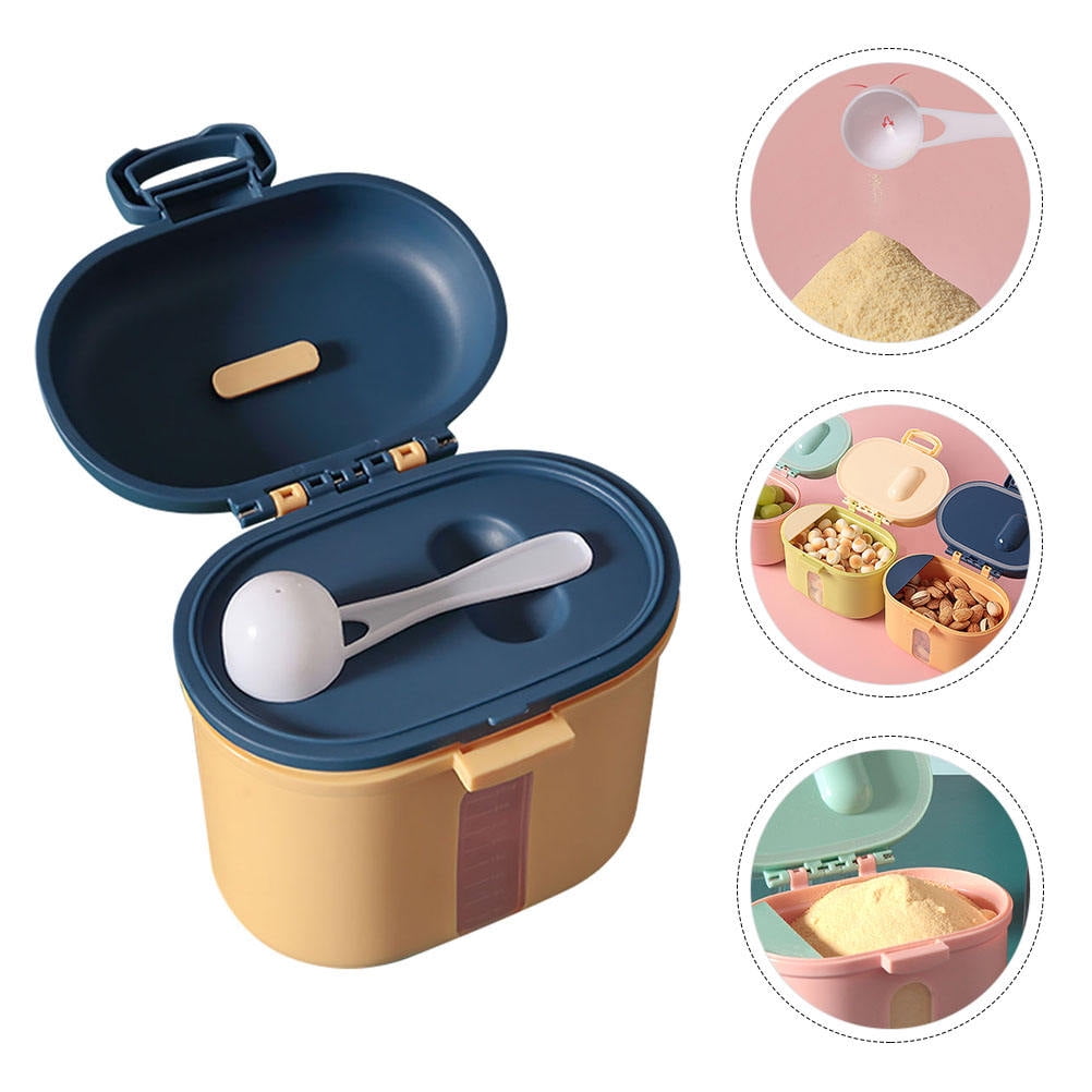 HEANUJJ Portable Powder Box Set, Yellow PP Formula Storage Container ...
