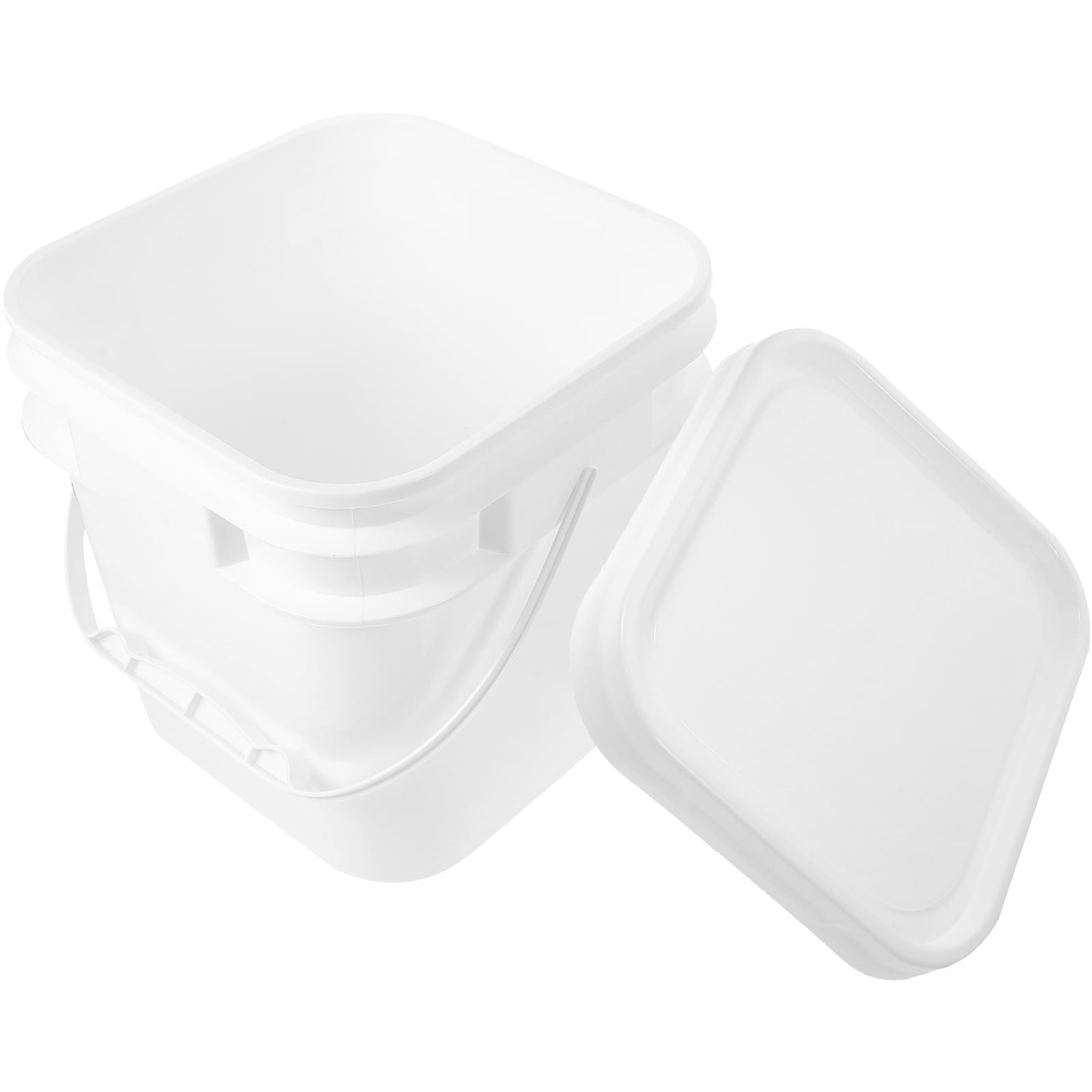 HEANUJJ 1Set Square Buckets With Lids Paint Storage Bucket White PP ABS ...
