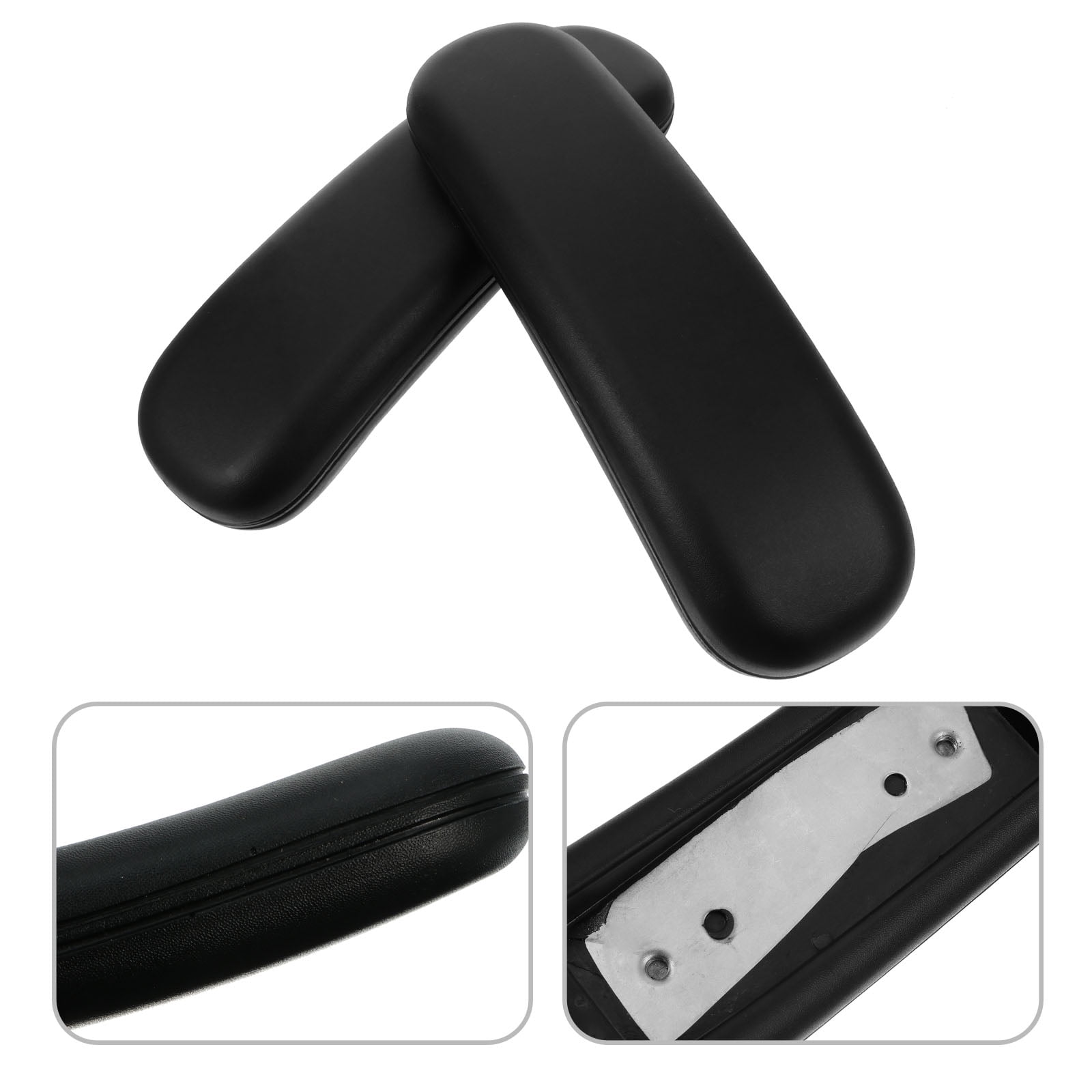 HEANUJJ 1Pair PU Chair Armrest Cushion Black Ergonomic Replacement Pad ...