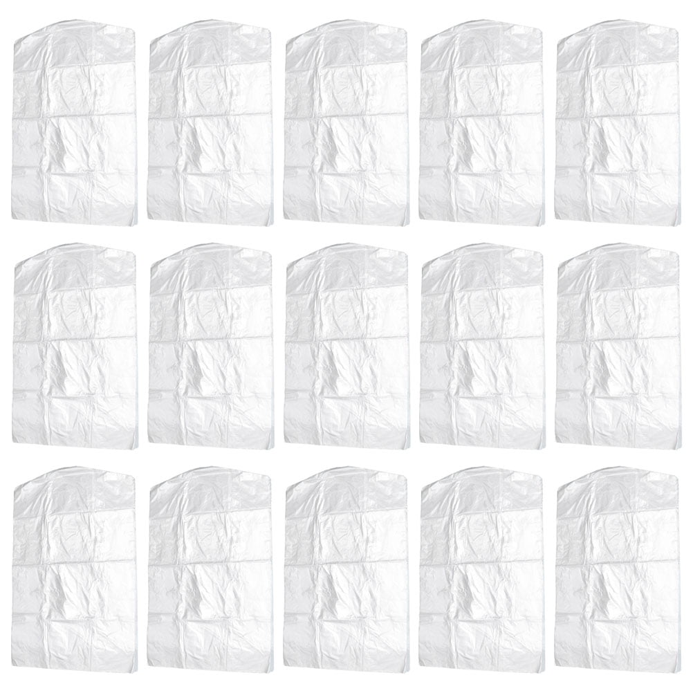 HEANUJJ 20-Pack Transparent Plastic Clothing Dust Bags for Clothes ...
