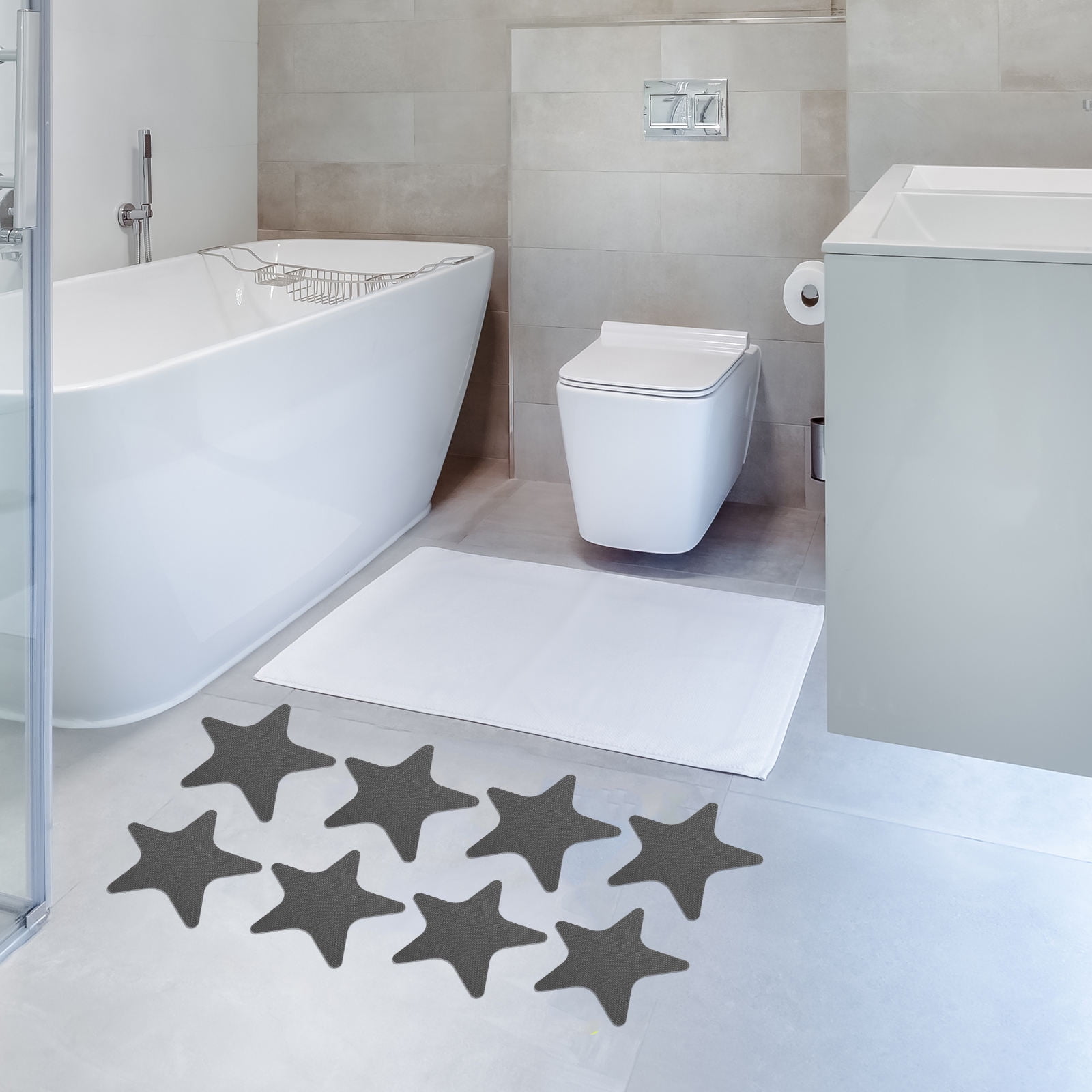 HEANUJJ 24Pack Star Shaped Non-Slip Decals for Showers Bathtubs Pools ...