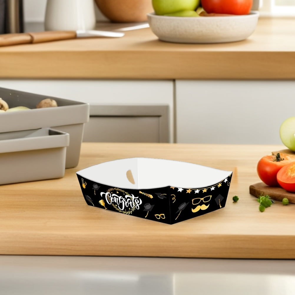 HEANUJJ Vibrant Graduation Party Paper Trays Assorted Colors Open ...