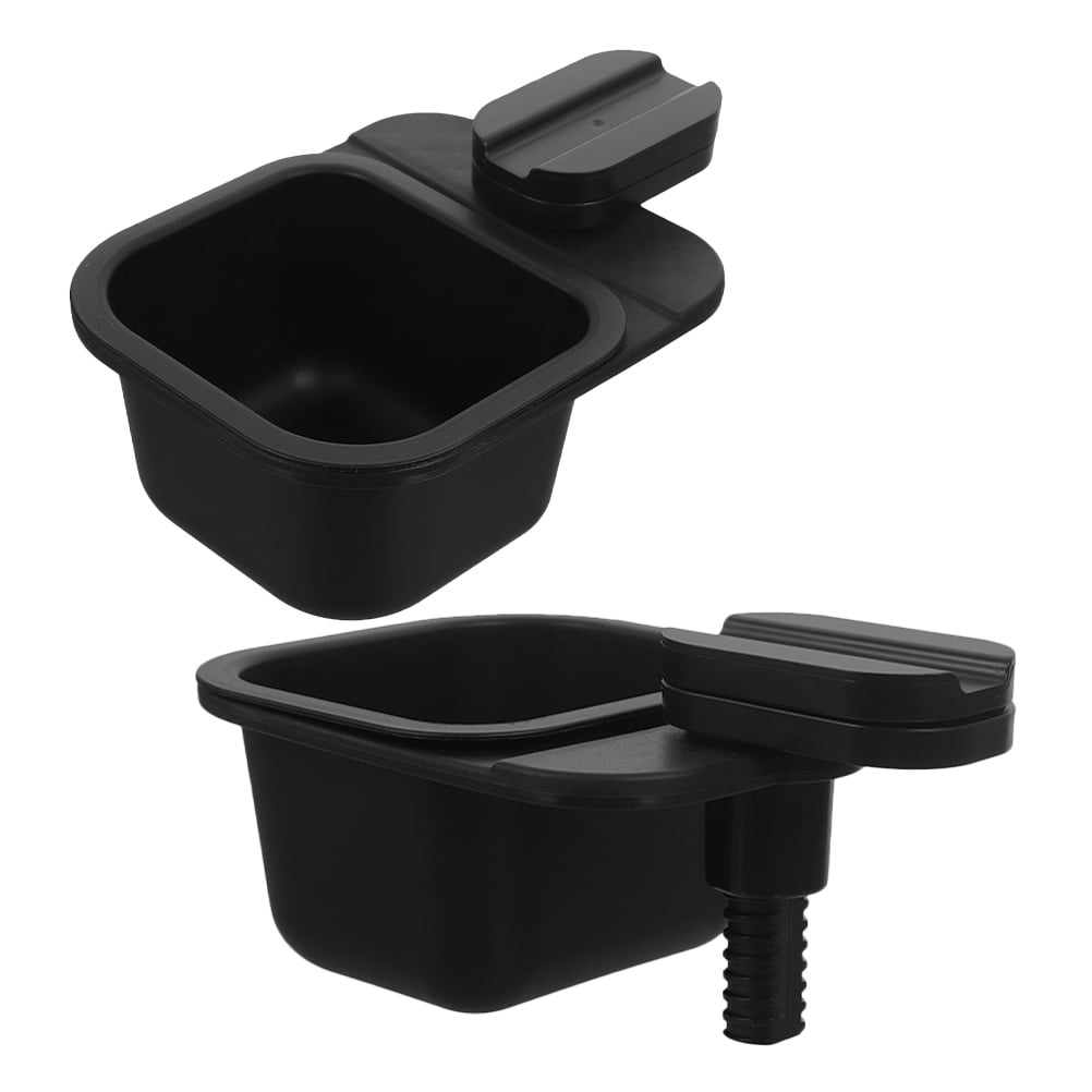 HEANUJJ 2Pcs Clip on Desk Garbage Can Black with Rotation for Organized ...