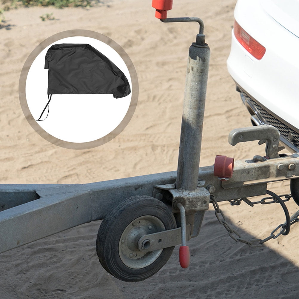 HEANUJJ 2Pcs Travel Trailer Cover Oxford Cloth Black Weatherproof Cover ...