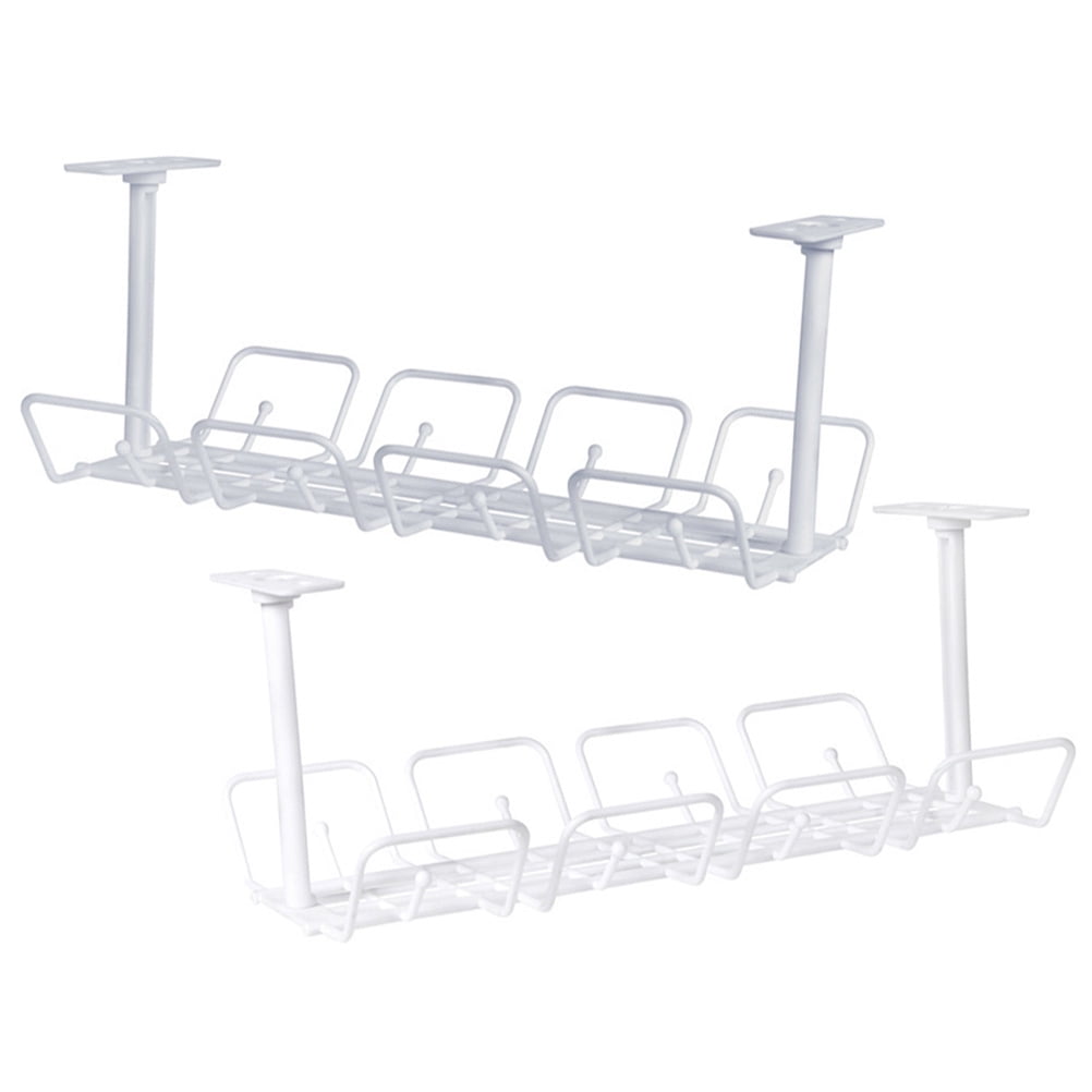 HEANUJJ 2pcs Under Desk Cable Organizer Tray Plastic Wire Management ...
