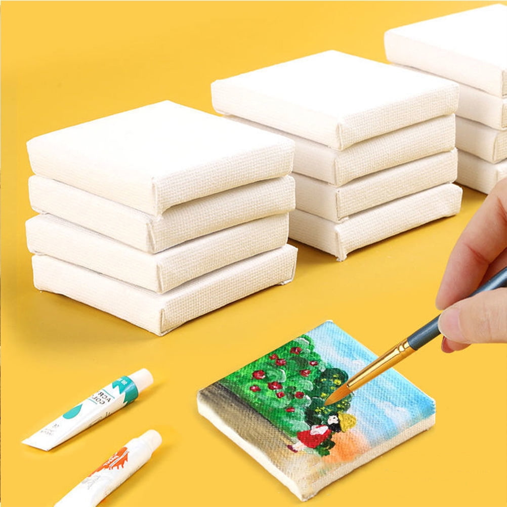 HEANUJJ 2Sets Mini Canvases and Easels for Painting Sessions Oil ...