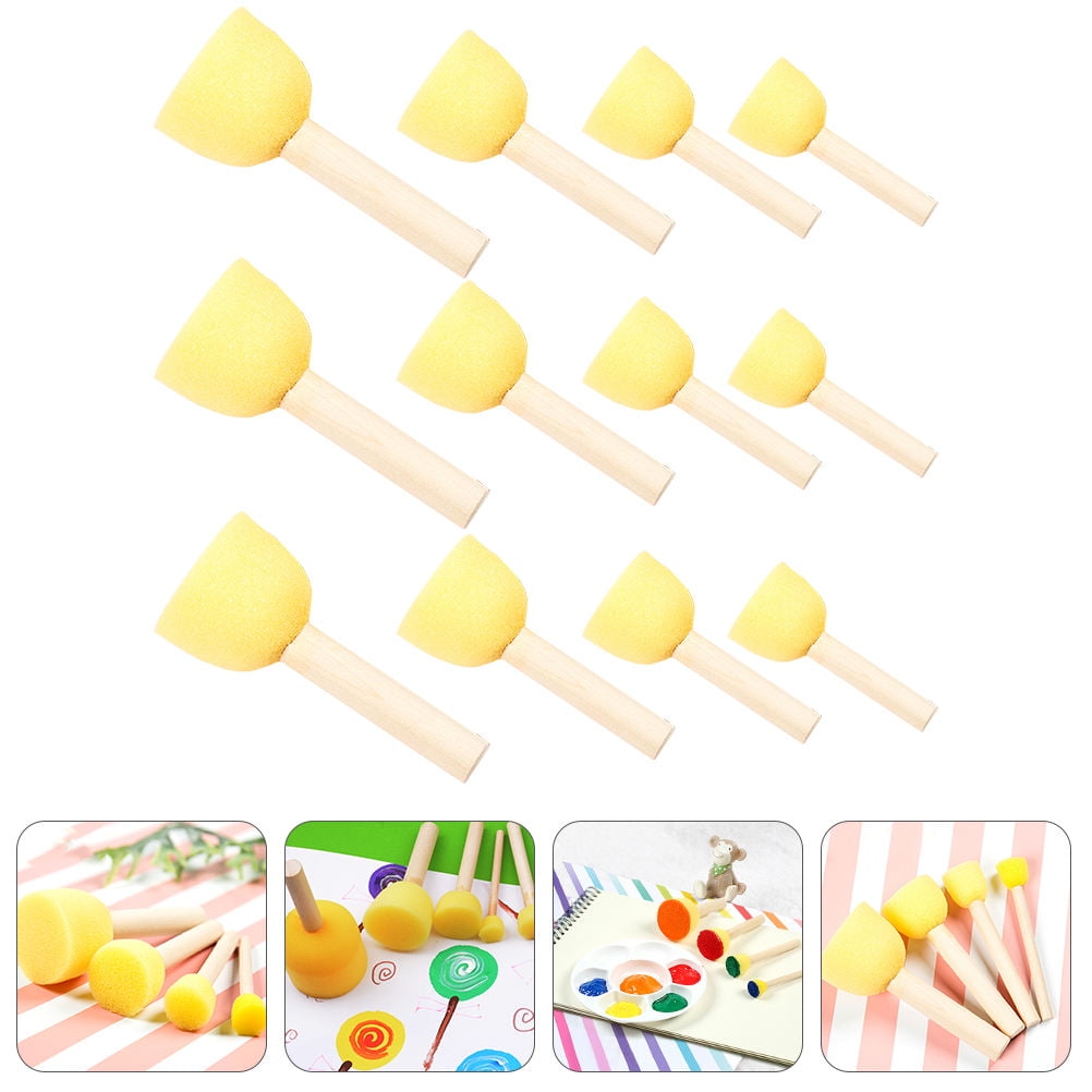 HEANUJJ 30Pcs Plastic Wood Sponge Stamps for Toddlers and Stamping ...