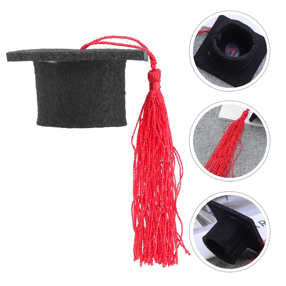 HEANUJJ 3Pcs Graduation Hat Decorations Felt Mini Graduation Hat Shape ...