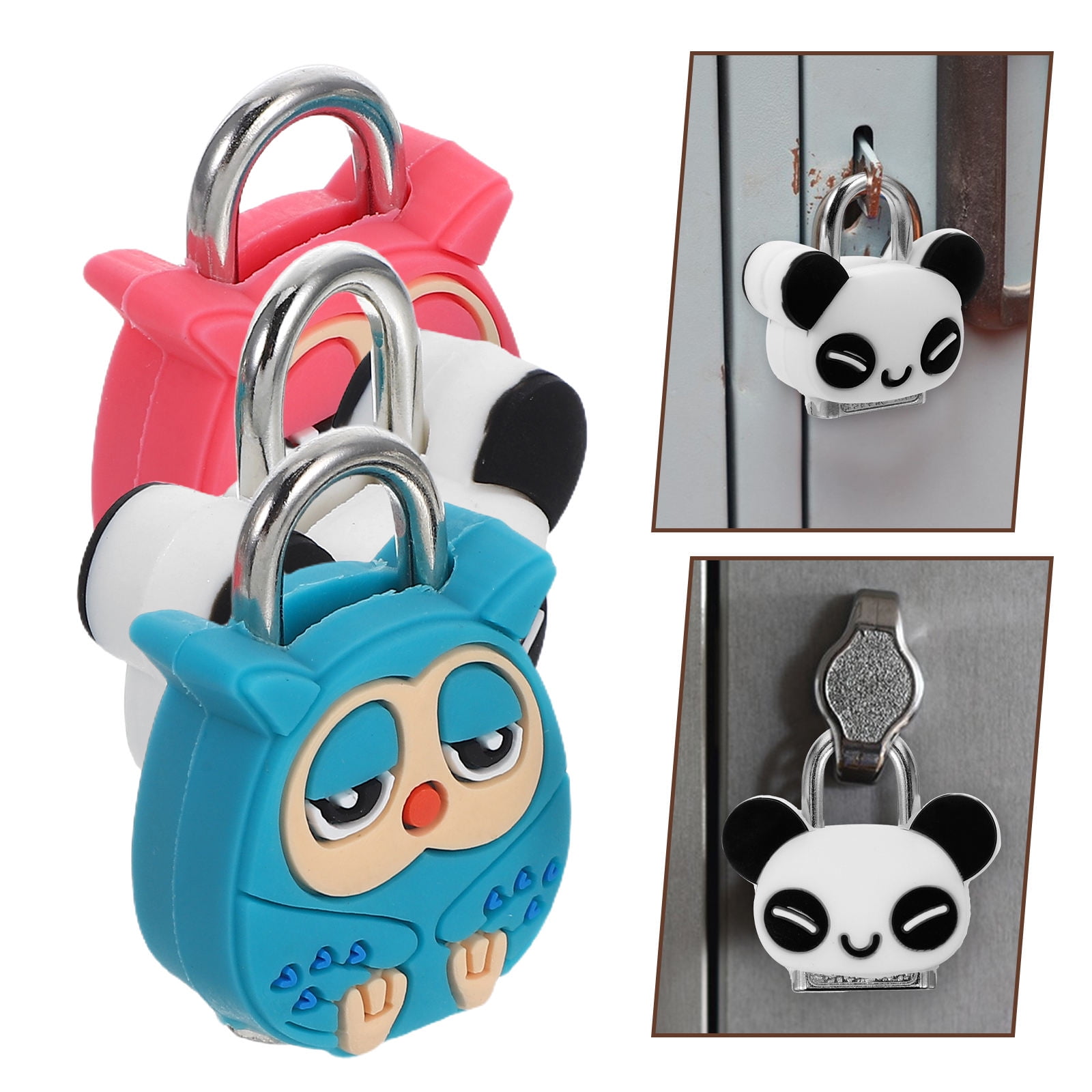 HEANUJJ 3Pcs Small Portable Metal Padlocks with Keys Assorted Color for ...