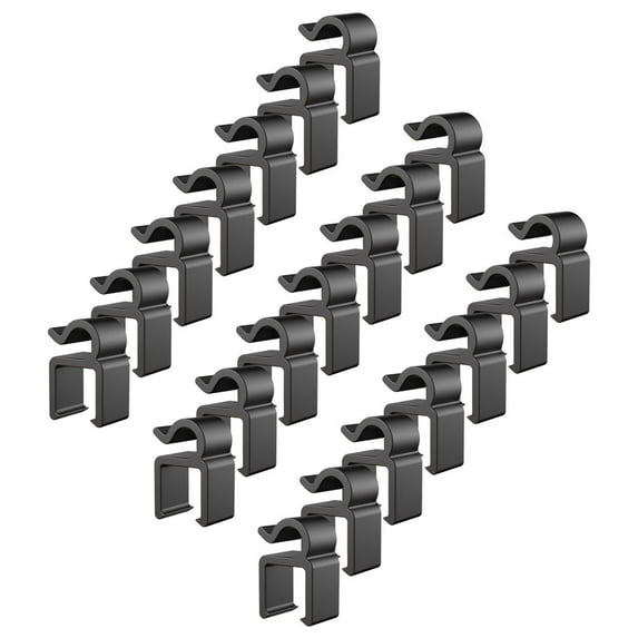 HEANUJJ 40pcs Black Mic Cable Clips Wire Holder Phone Bracket Organizer ...