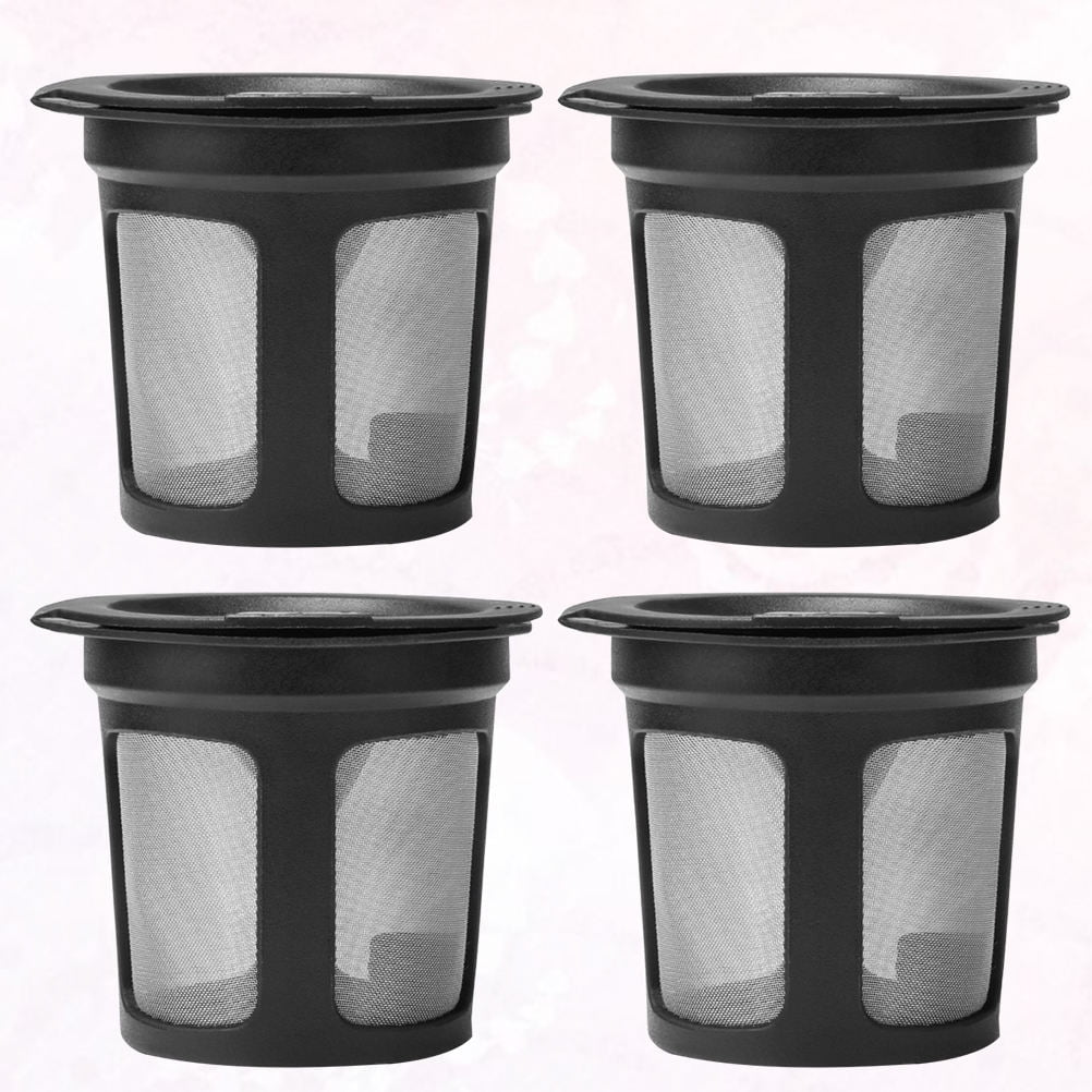HEANUJJ 4Pcs Coffee Strainer Black Premium Paper Filters No Mess ...