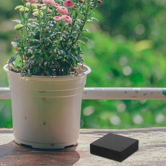 HEANUJJ 4Pcs Flower Pot Mesh Gasket Rubber Black for Drainage Needs ...