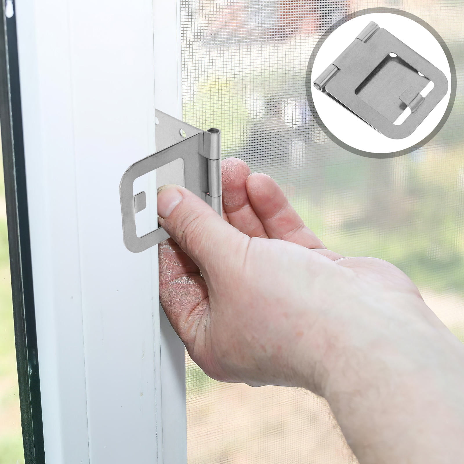 HEANUJJ 4Pcs Stainless Steel Sliding Window Screen Hinge Lock Catch for ...
