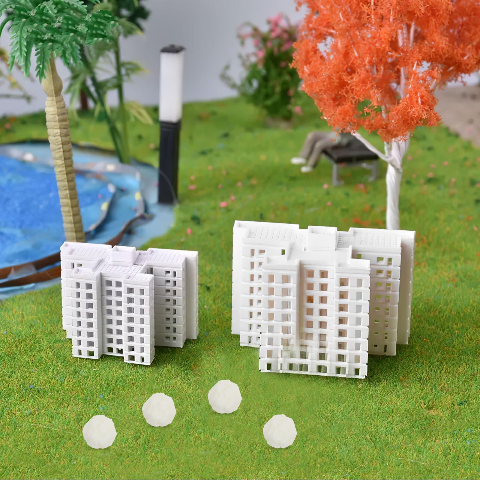 HEANUJJ 4Pcs Small Resin Statues for Micro Winter Wonderland Landscape ...