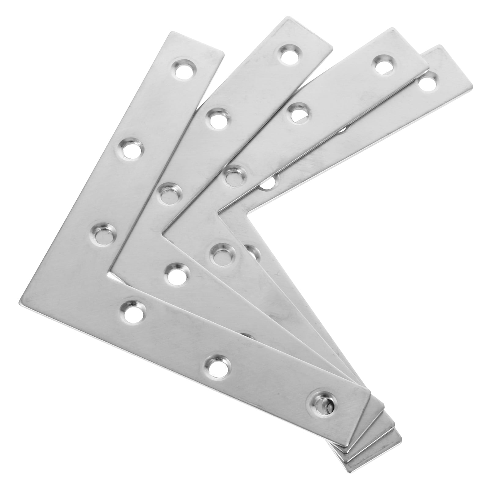 HEANUJJ 4-Pack Stainless Steel L Brackets Flat Corner Braces Metal ...