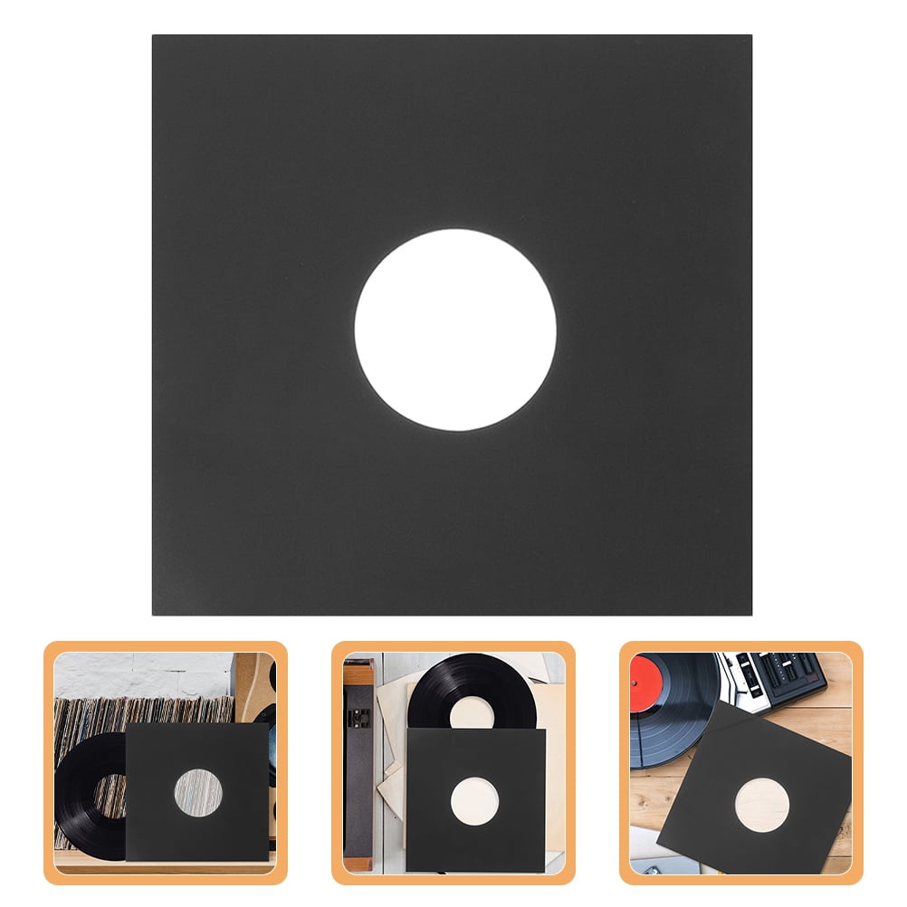 HEANUJJ 4Pcs Vinyl Record Jackets Album Protective Cover Black ...