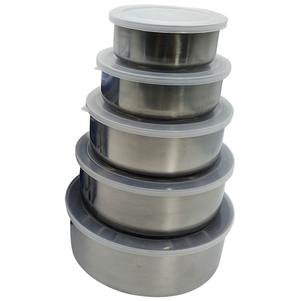 HEANUJJ Refrigerator Containers Stainless Steel 5Pcs Silver - Walmart.com