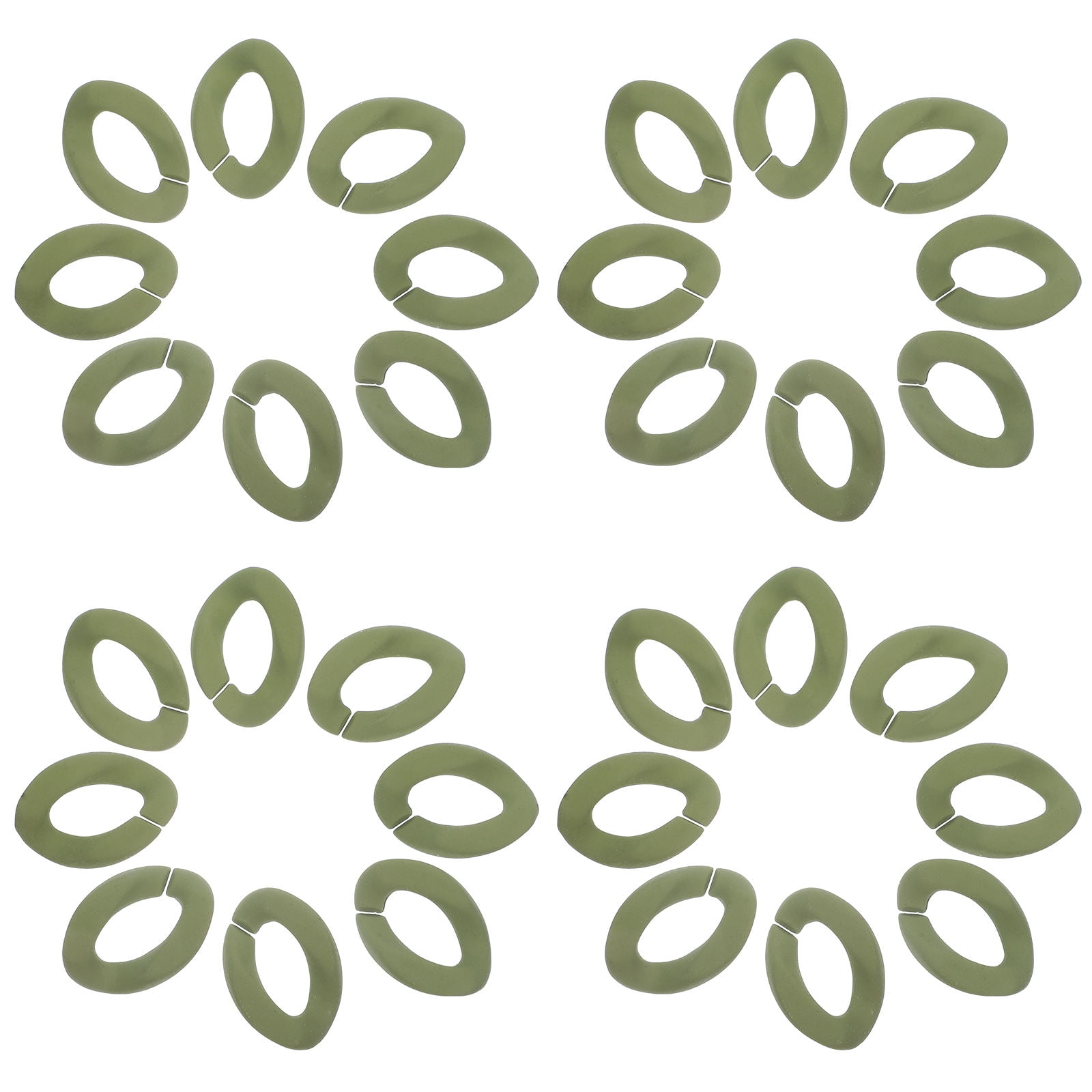 HEANUJJ 50Pcs Olive Green Plastic Chains for Adjustable Length Handmade ...