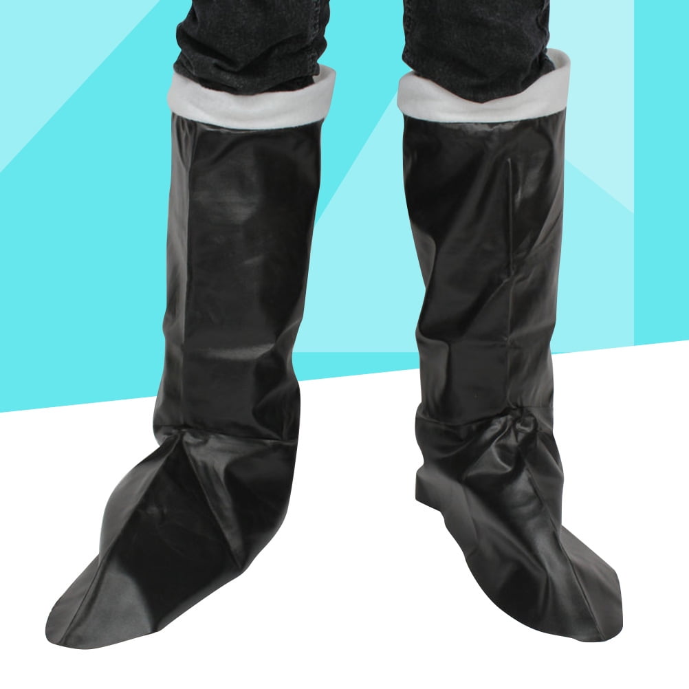 HEANUJJ 54Pcs Boot Covers for Christmas Performance Black PU for Adult ...