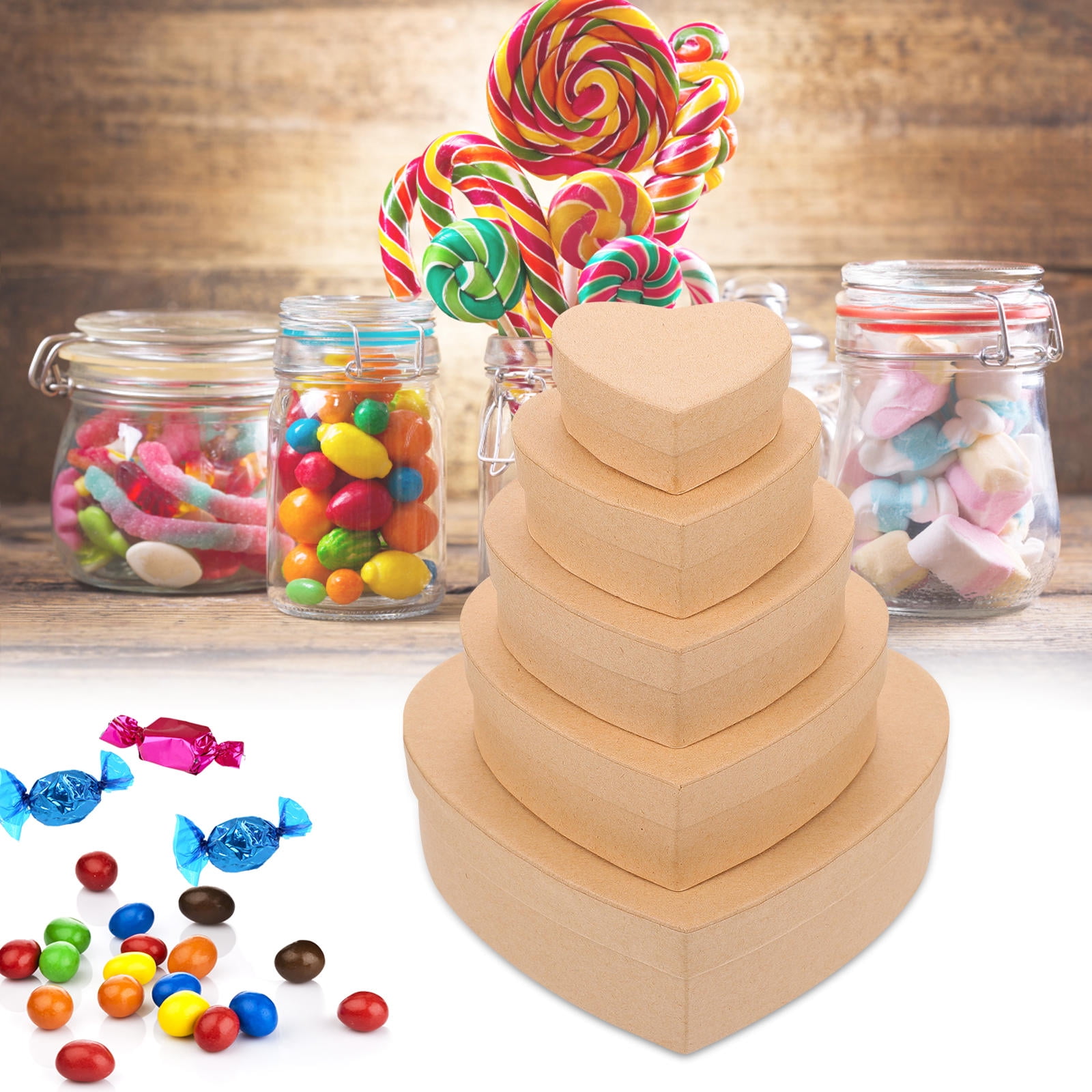 HEANUJJ 5Pack Small Snackle Box in Chocolate Color for Storage and ...