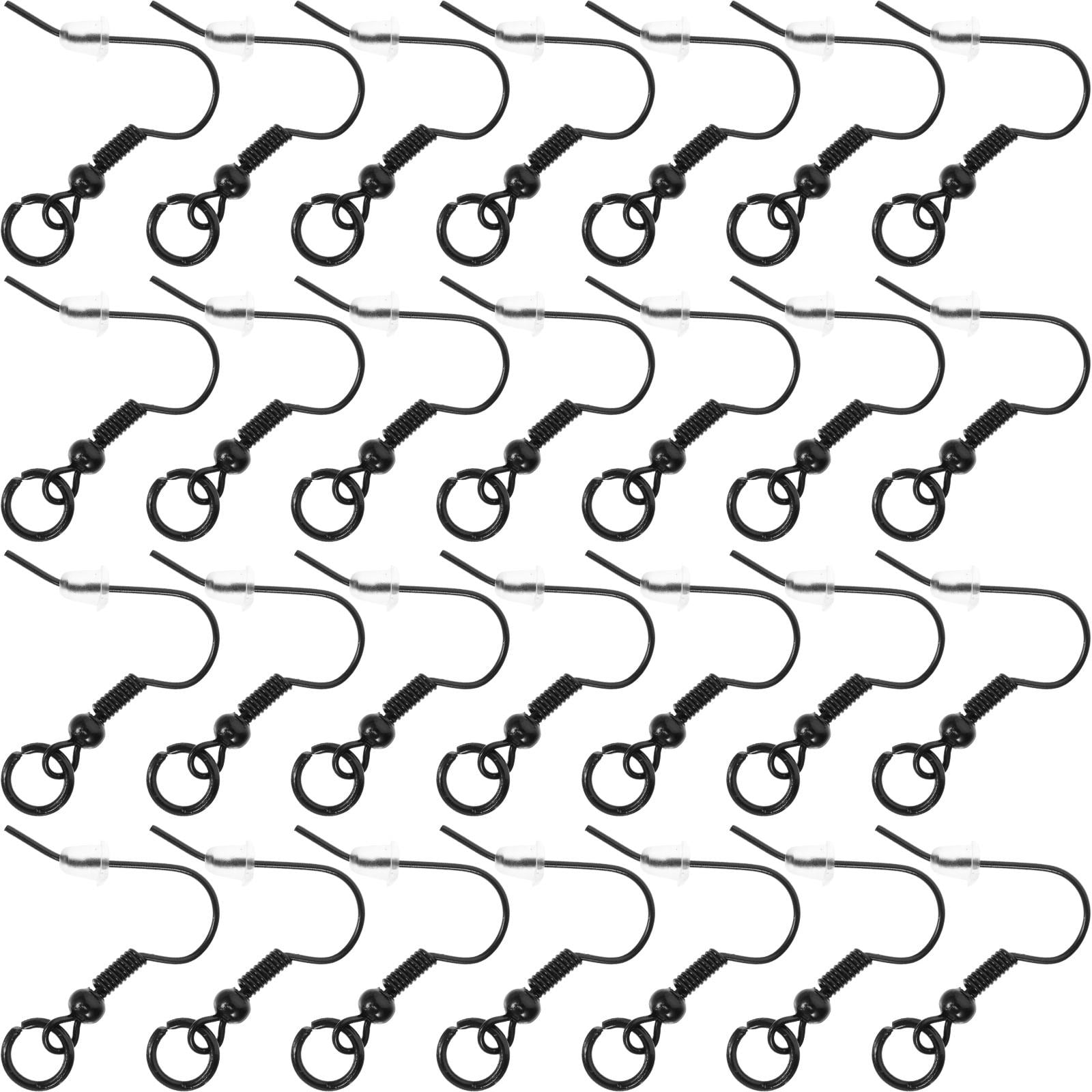 HEANUJJ 600Pcs Earring Backs Secure Earring Backs for Studs Black Metal ...