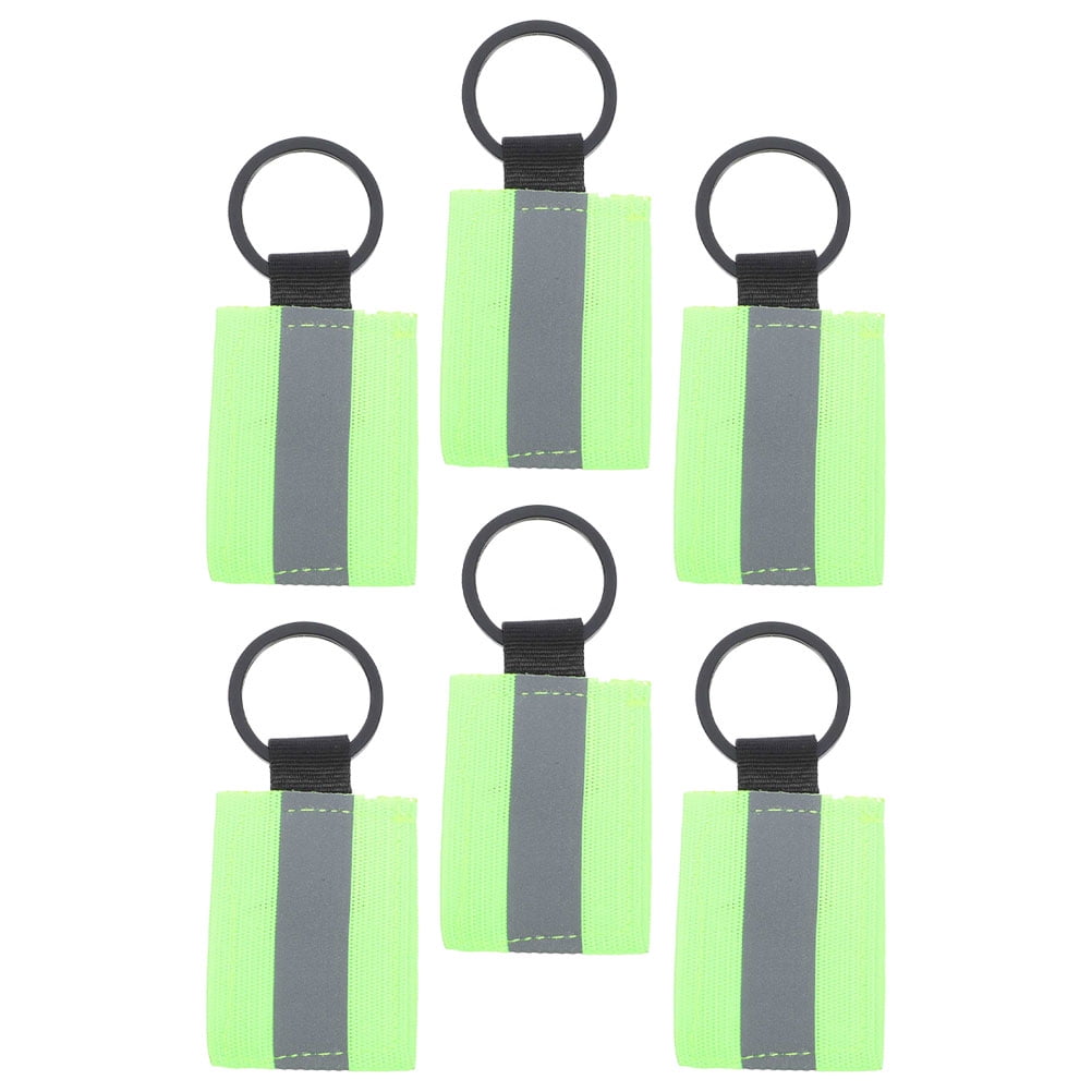 HEANUJJ 6Pcs Black Reflective Keychain Tags Lightweight Hanging ...