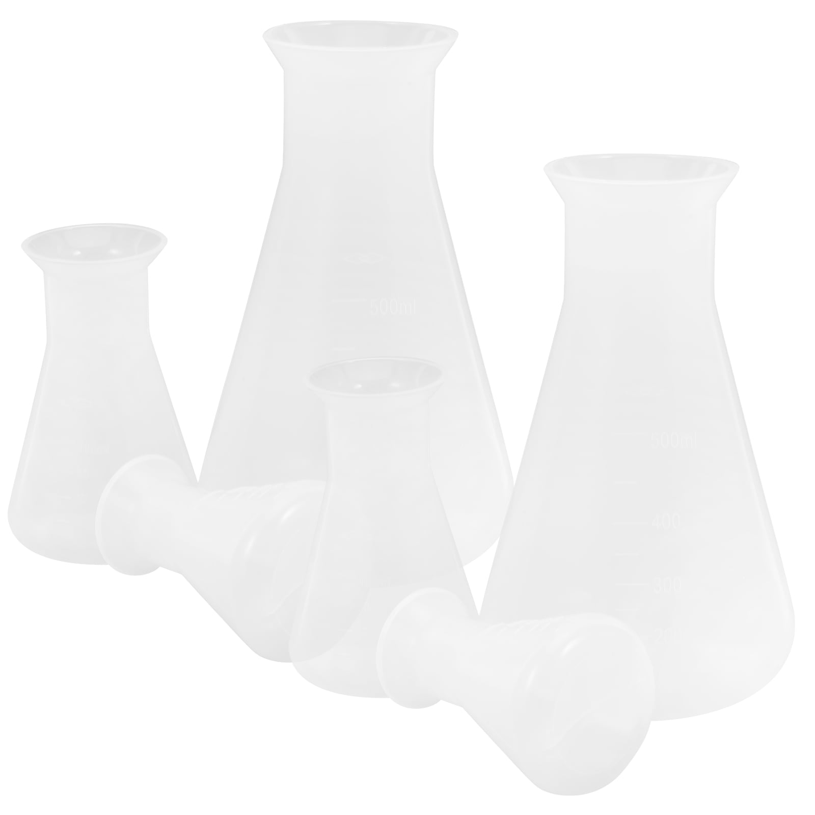 HEANUJJ 6Pcs Clear Plastic Conical Beakers for Laboratory Use with Easy ...