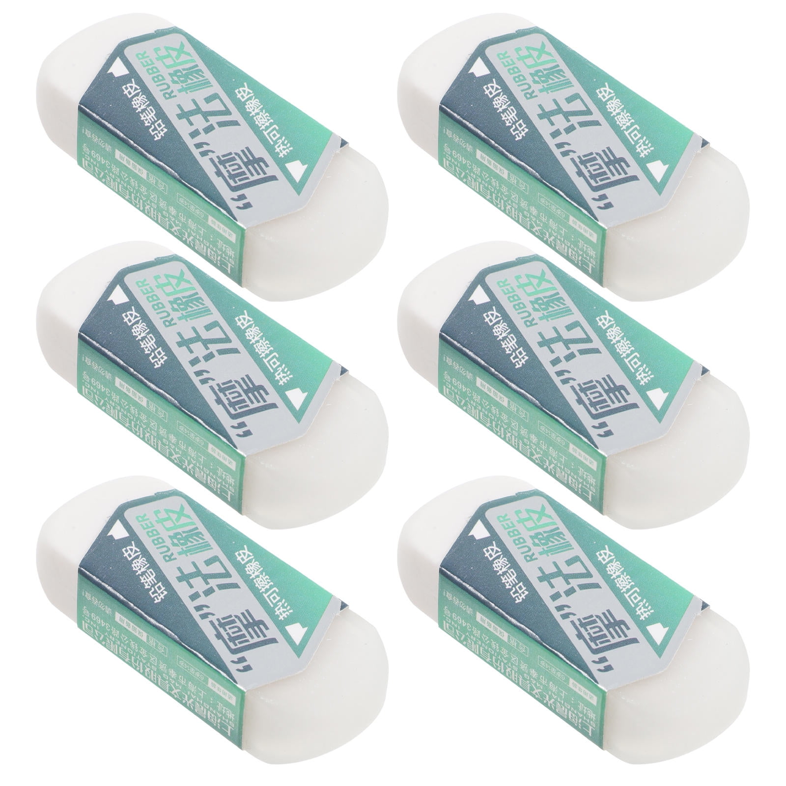 HEANUJJ 6-Pack Soft White Block Erasers for Pencil and Ink Marks, Dual ...