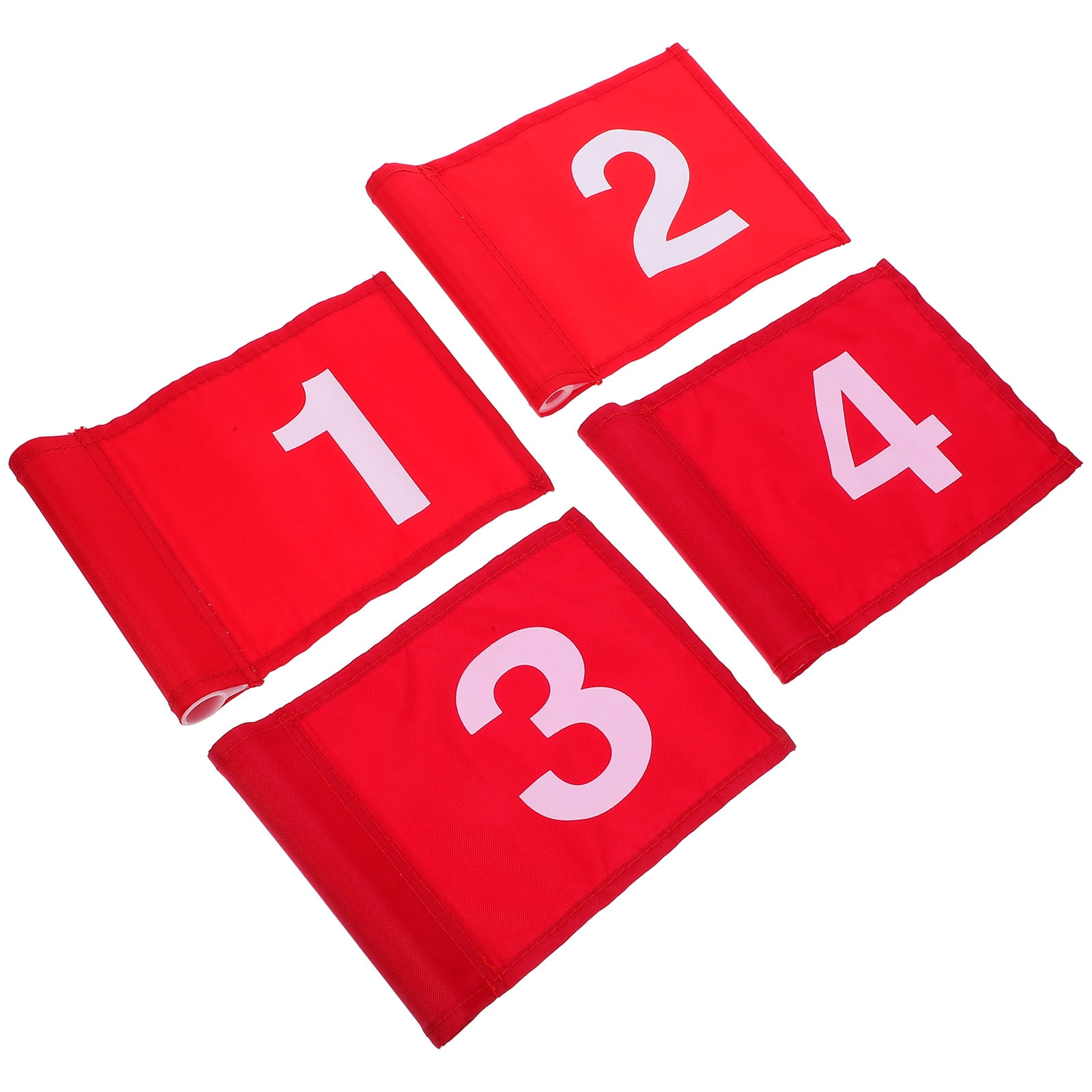 HEANUJJ 4Pcs Red Golf Course Flags Textured Surface Durable Golf ...