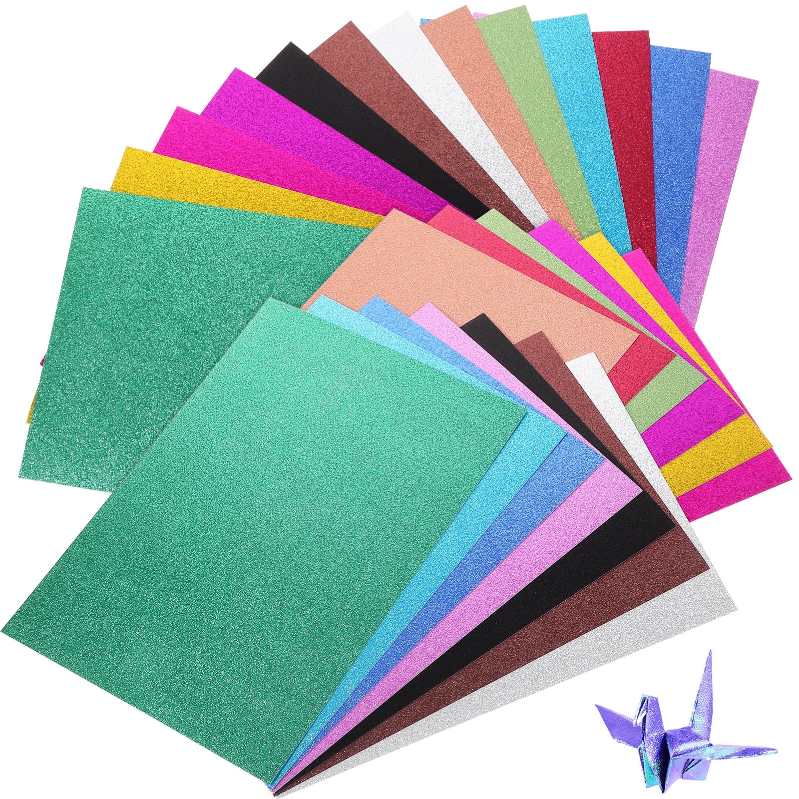 HEANUJJ Assorted Color Glitter Cardstock Paper for Kids Crafts Suitable ...