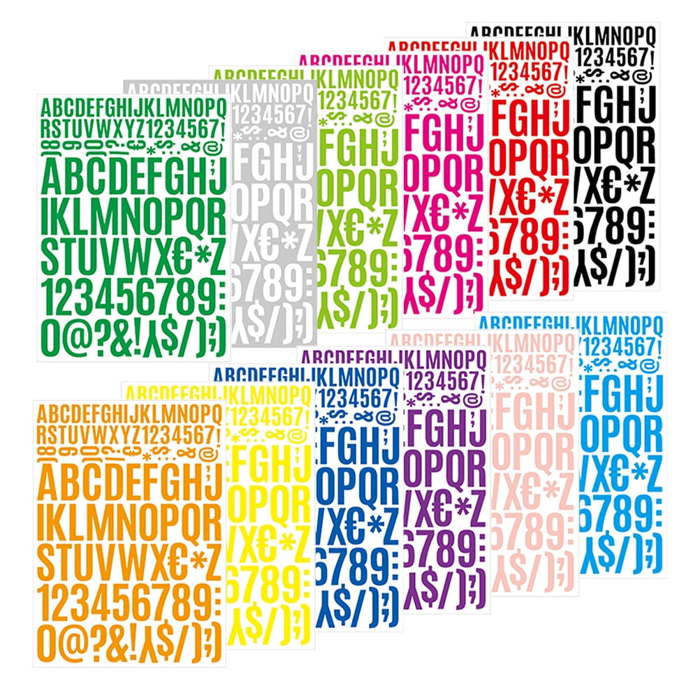 HEANUJJ Assorted Color Letter and Number Stickers for Scrapbooking ...