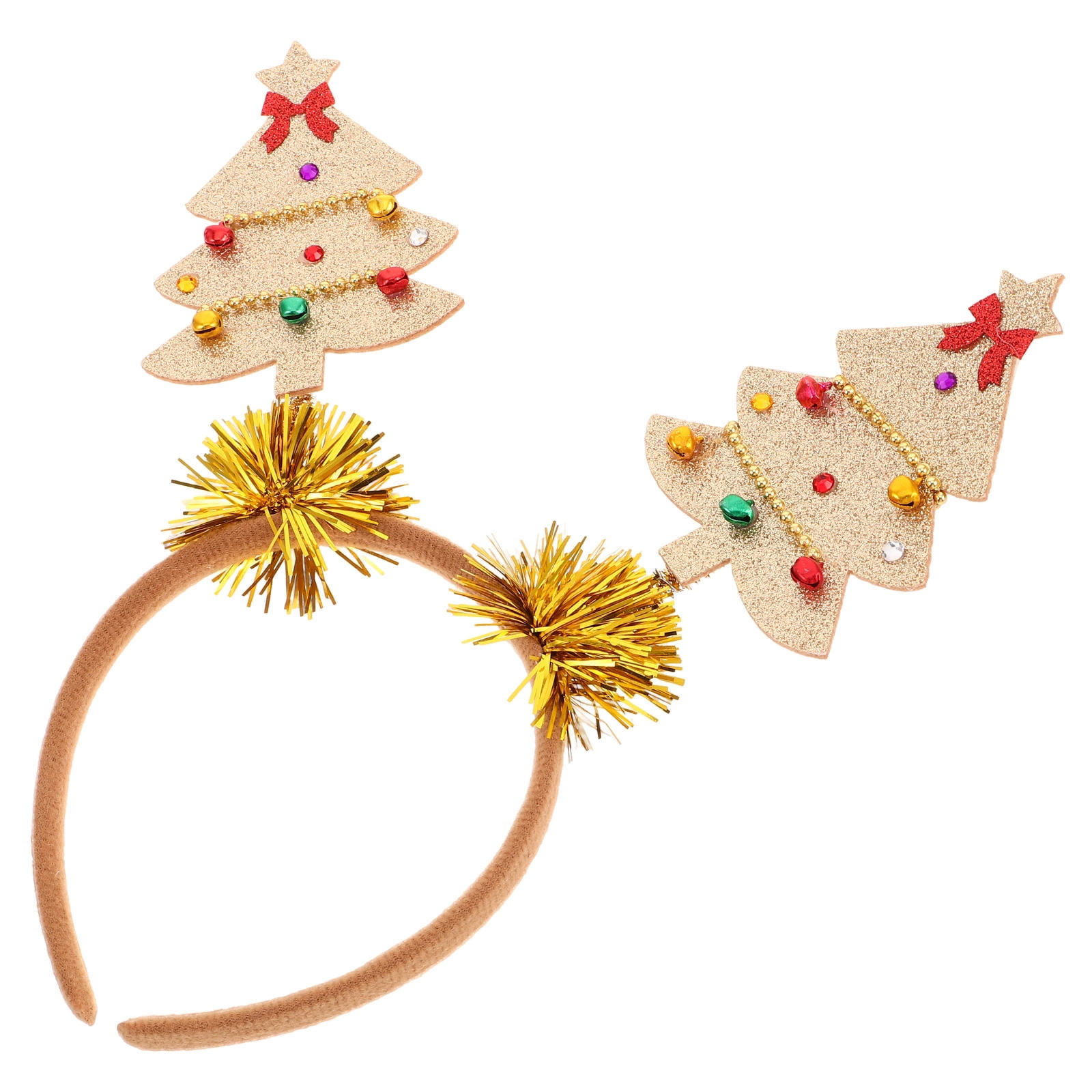 HEANUJJ Golden Fascinator Headband Holiday Party Headwear with Felt and ...