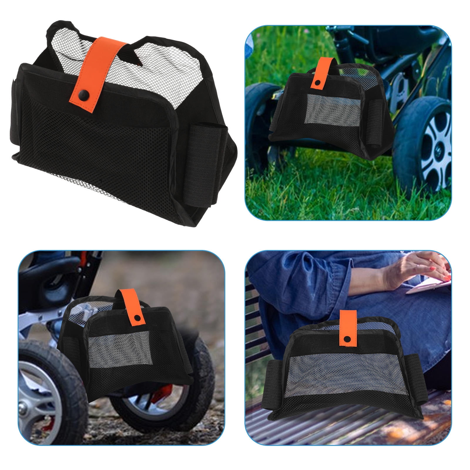 HEANUJJ Diaper Wipe Holder Baby Stroller Bottom Basket Black Color ...