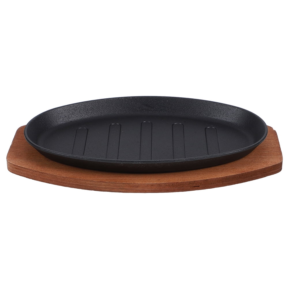 HEANUJJ Sizzling Platter with Insulated Holder Cast Iron 1Pcs - Walmart.com