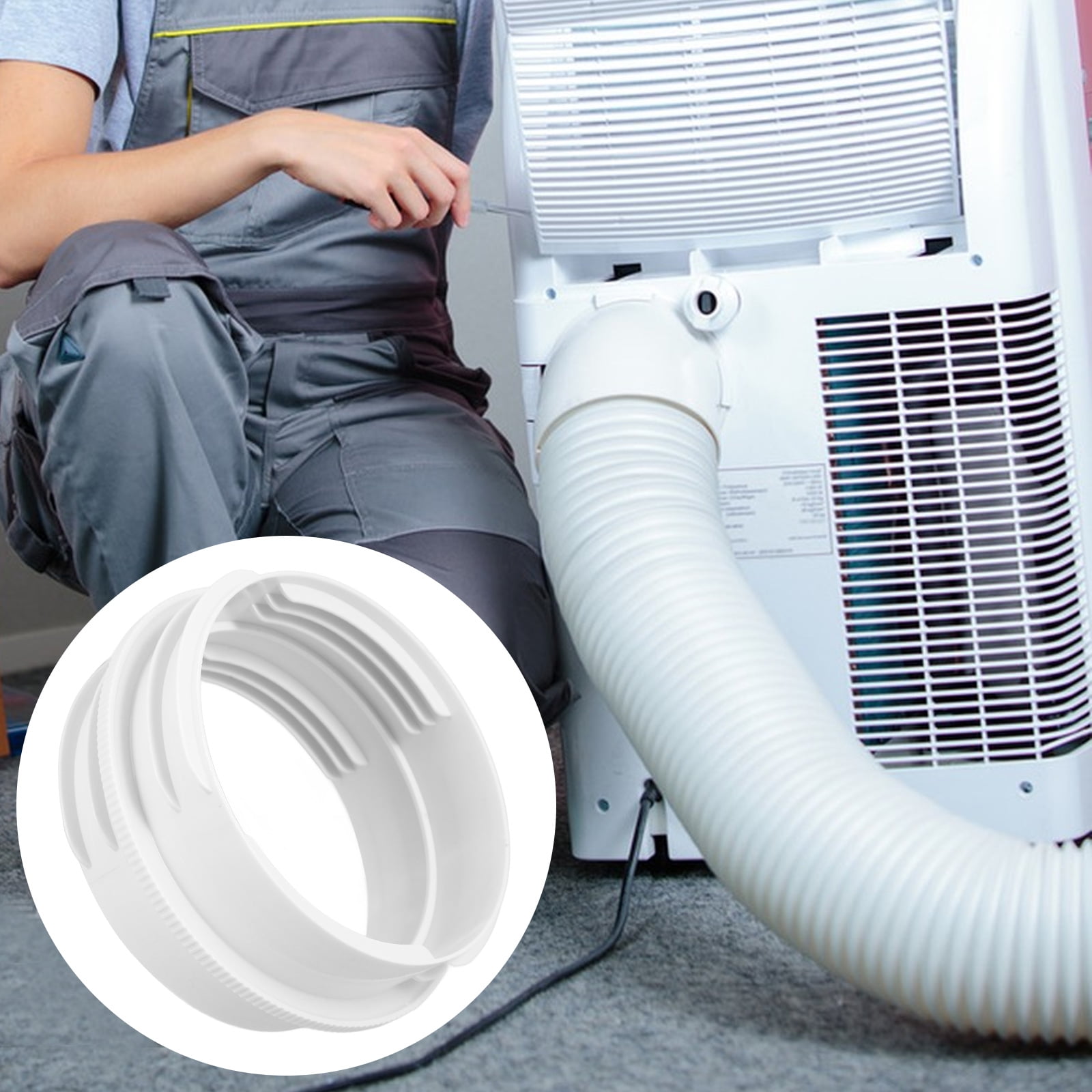 HEANUJJ Air Conditioner Ducting Connector Tube Connector White 1Pcs ...