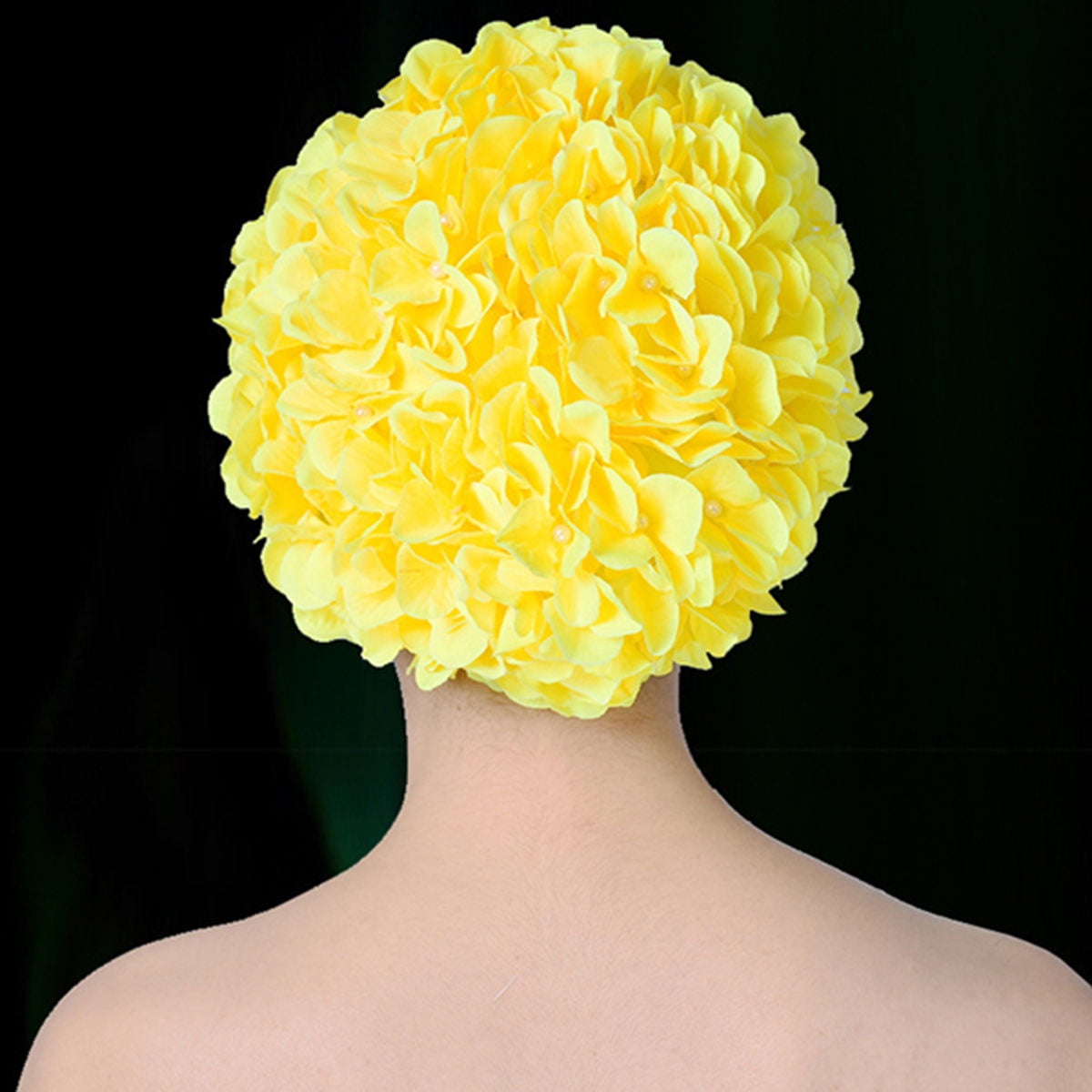 HEANUJJ Flower Swim Cap Yellow Durable Reusable Anti-Skid for ...