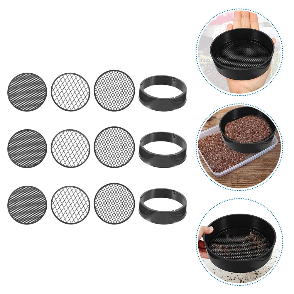 HEANUJJ Garden Soil Sieve 9Pcs Black Plastic Square Sifter for Soil ...