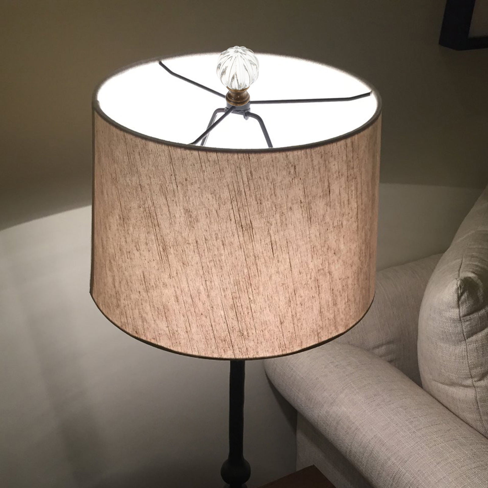 HEANUJJ Modern Glass and Copper Lamp Finial Caps for Standard Table ...