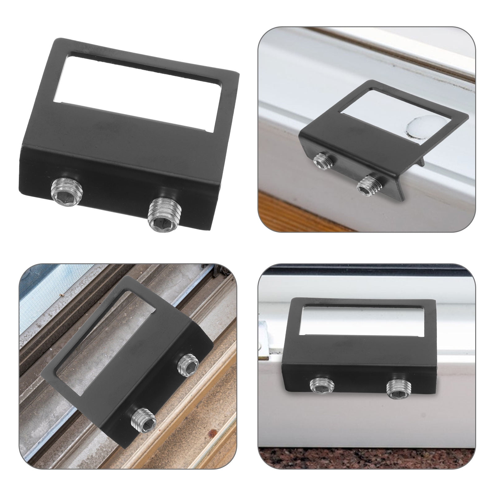 HEANUJJ Home Adjustable Sliding Window Lock No Drill with Key Black ...