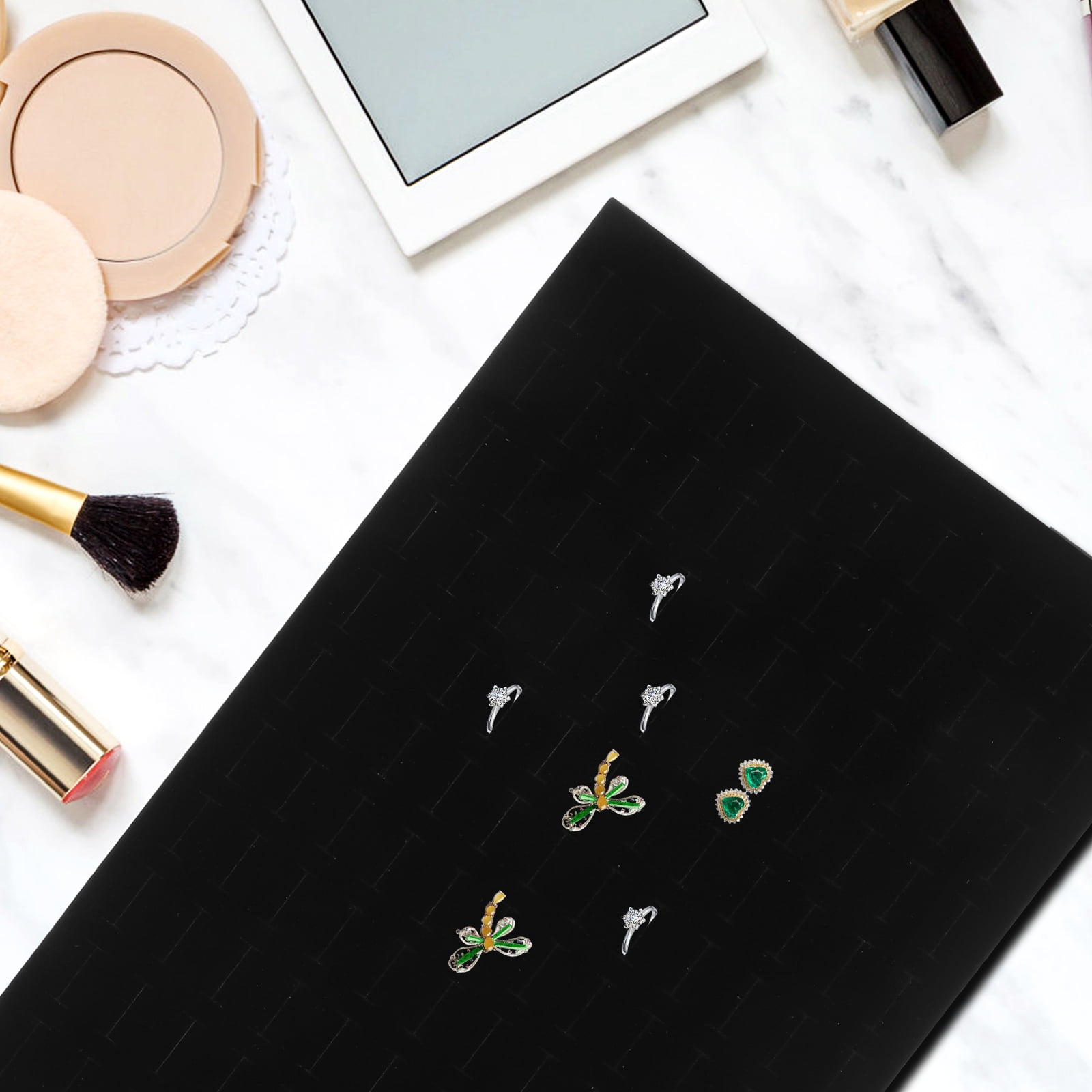 HEANUJJ Jewelry Box Insert 1Set Black Rectangular Sponge for Home Use ...