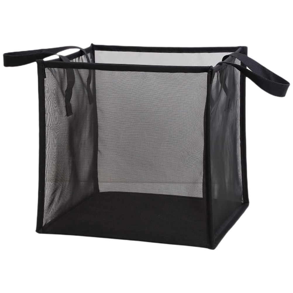 HEANUJJ Foldable Laundry Basket with Nylon Net Fabric, Portable Dirty ...