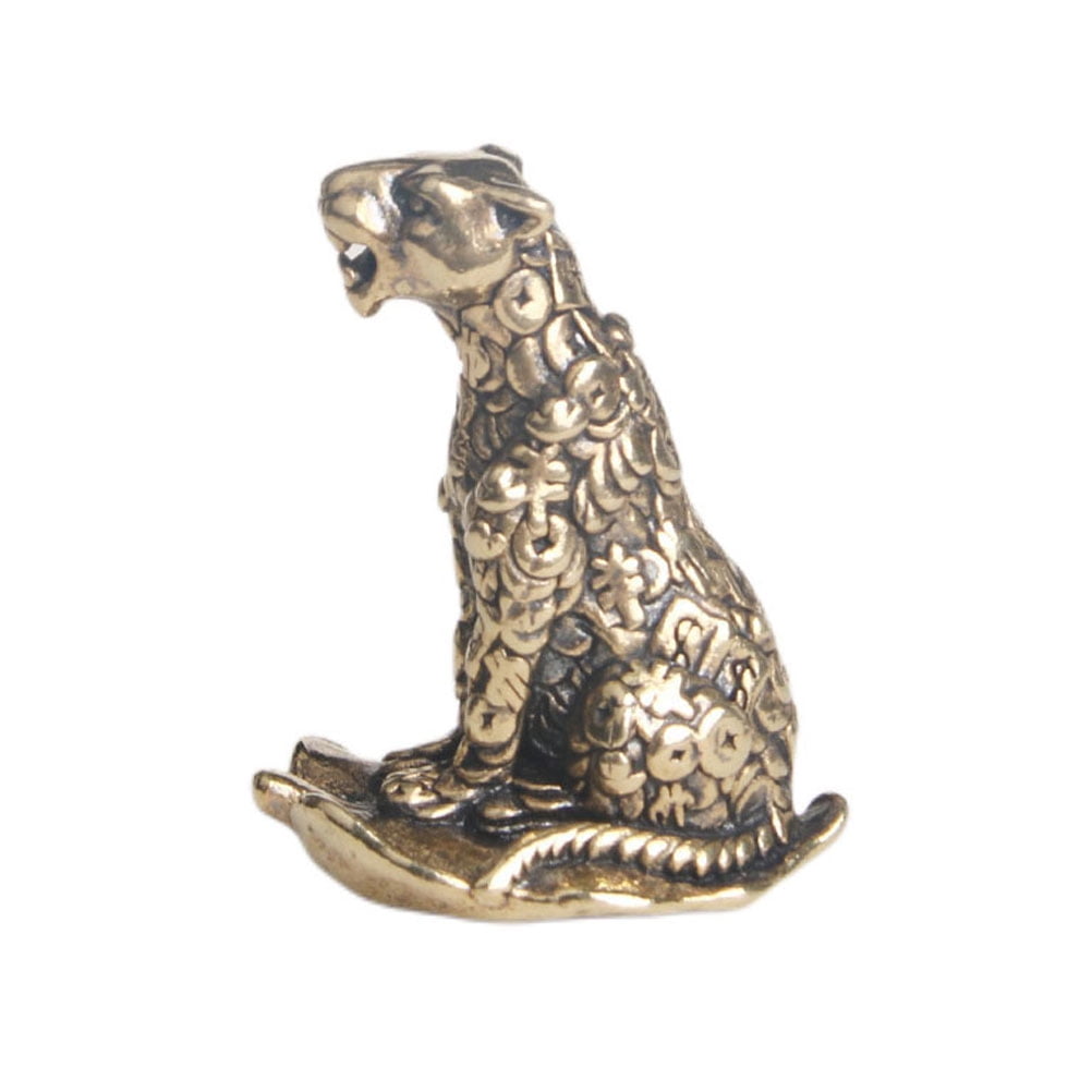 HEANUJJ Leopard Decor for Bedroom 1Pack Golden Brass Leopard Shape Home ...