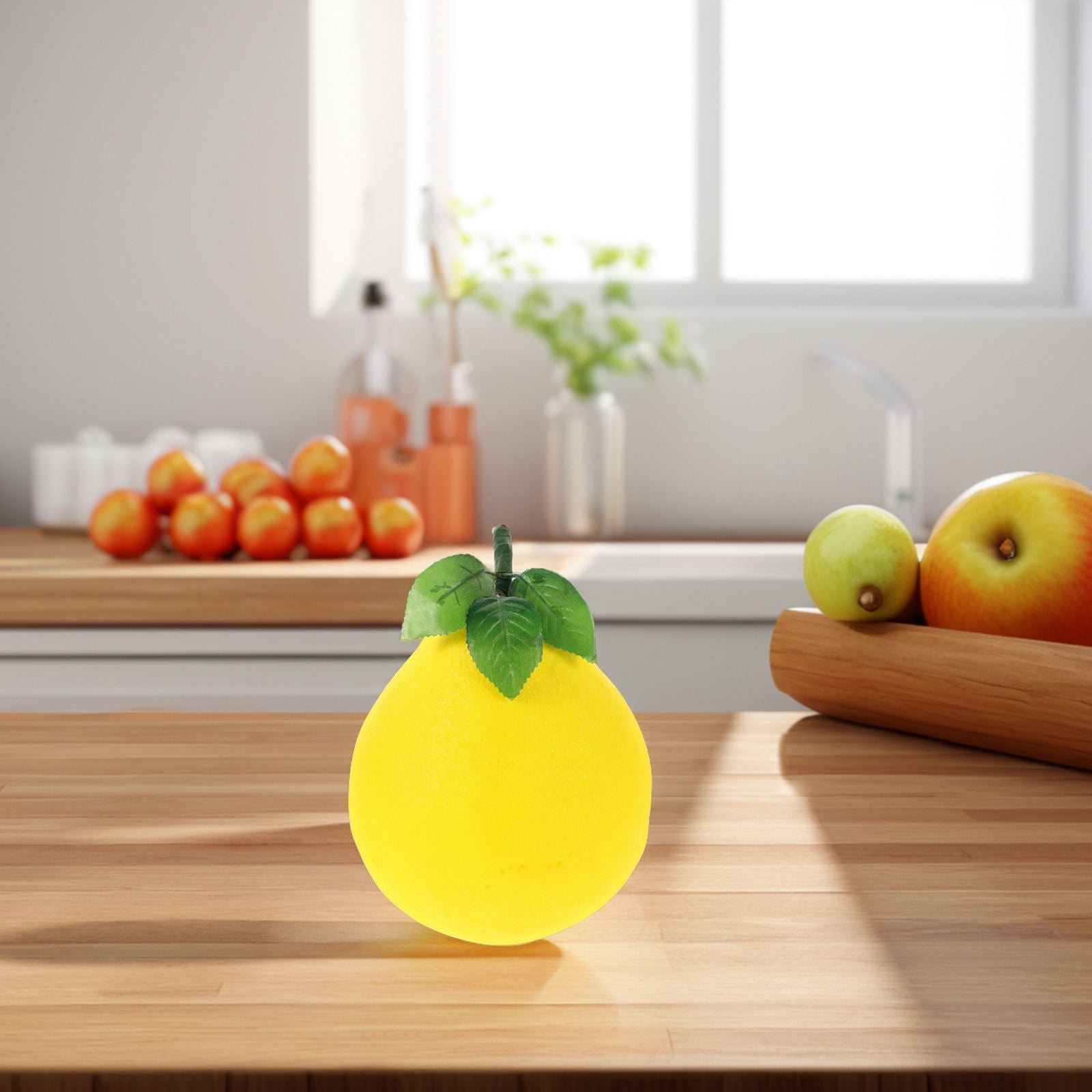 HEANUJJ Yellow Foam Grapefruit Artificial Fruit for Home Decor, Kitchen ...