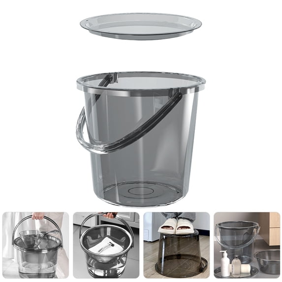 HEANUJJ Portable Large Capacity Plastic Bucket with Lid and Handle for ...