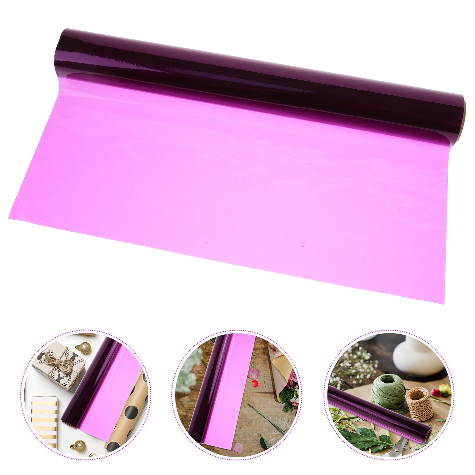 HEANUJJ Purple Floral Bouquet Wrap Film Opp Material Tear Resistant ...