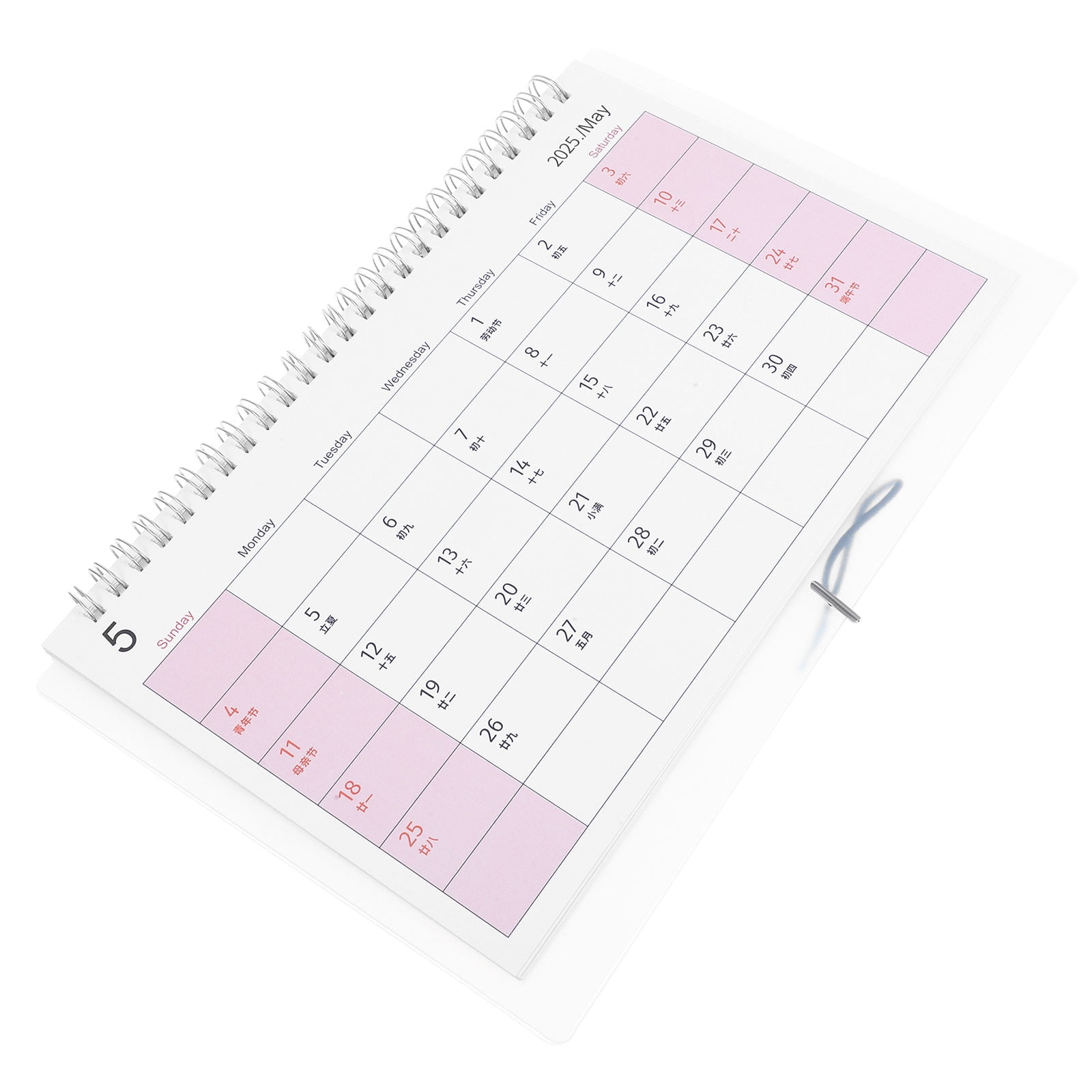 HEANUJJ Red Standing Desk Calendar 2025 Desktop Monthly Planner with ...