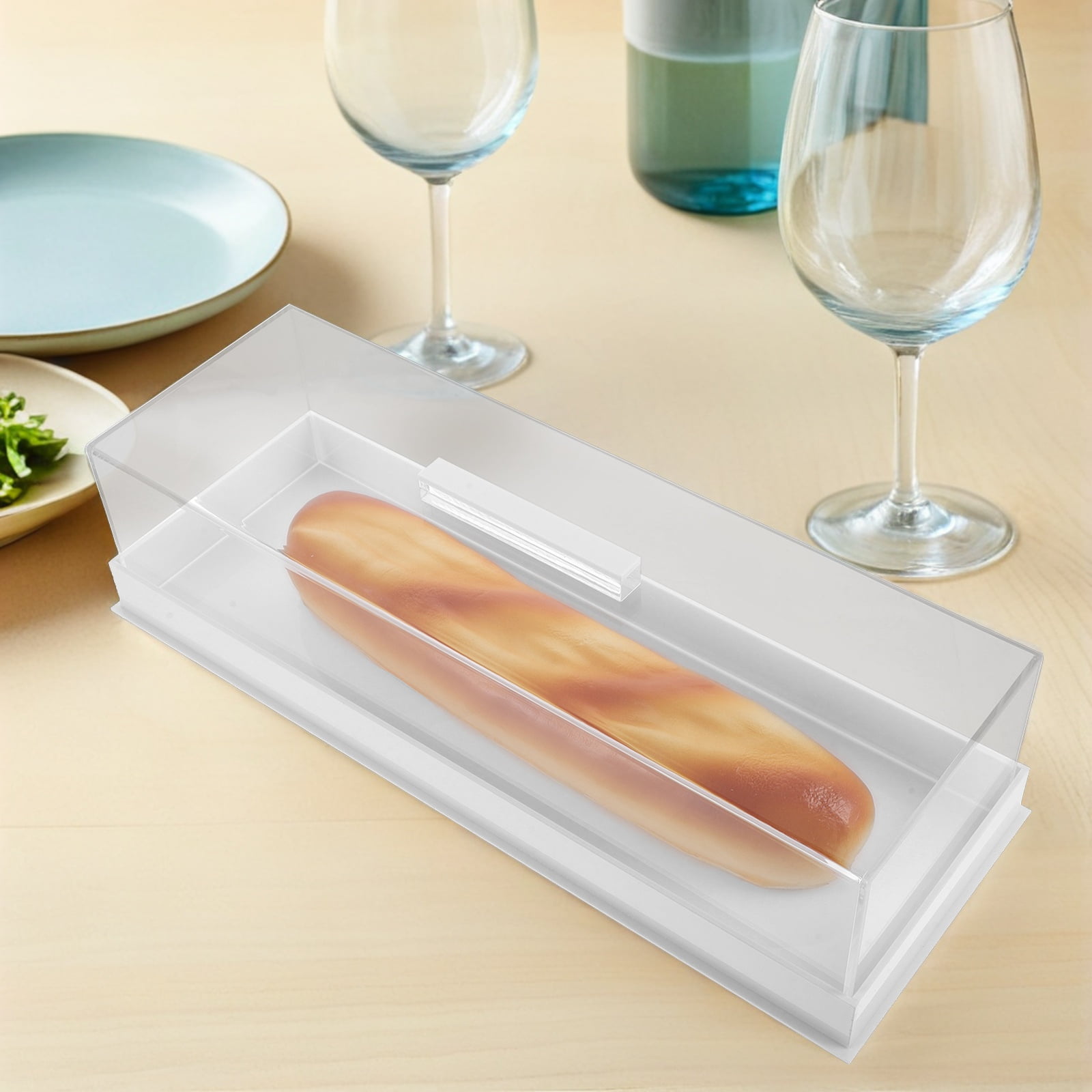 HEANUJJ White Rectangular Cake Stand with Removable Lid for Stylish ...
